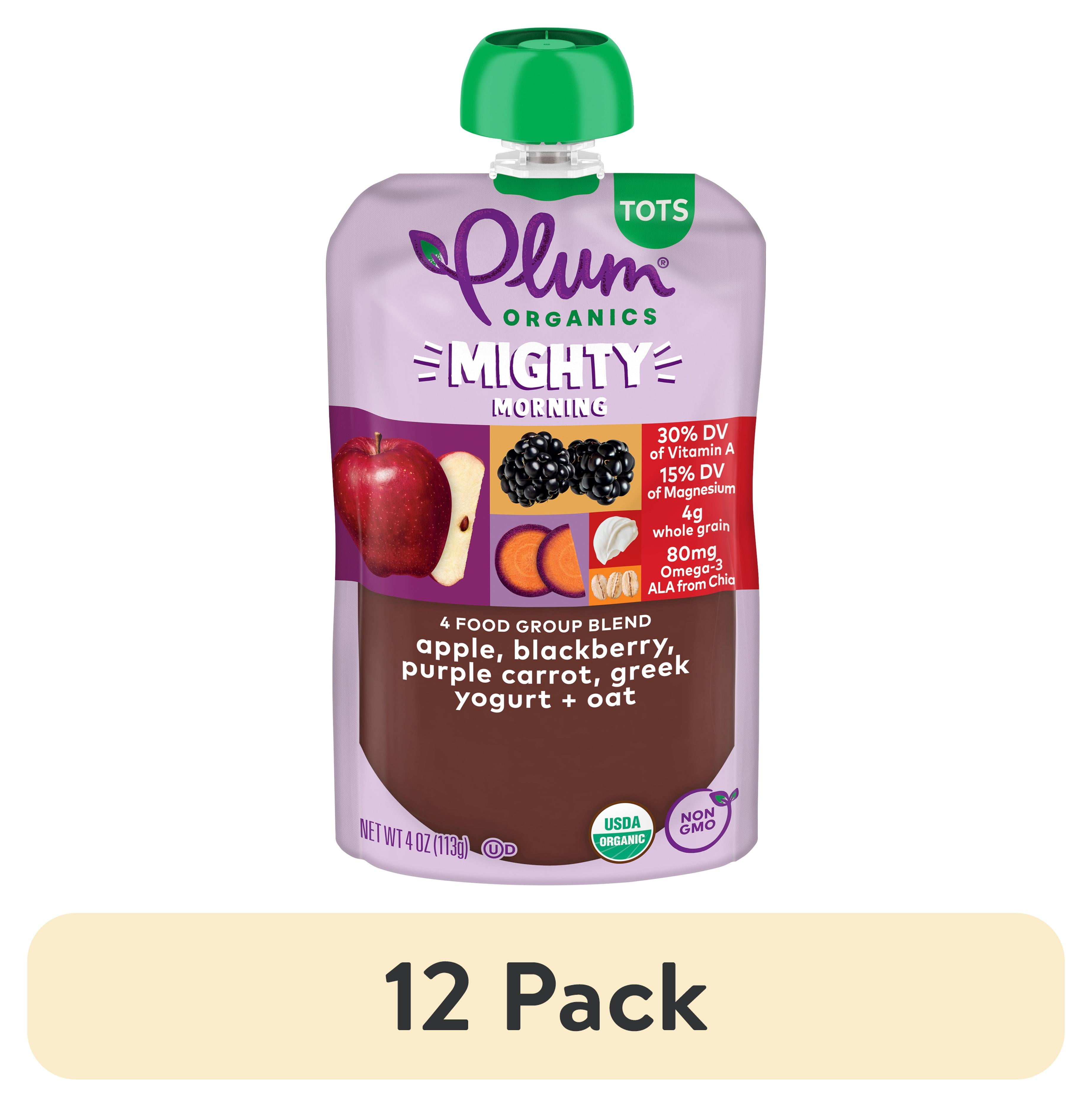 (12 pack) Plum Organics Mighty Morning Organic Toddler Food, Apple ...