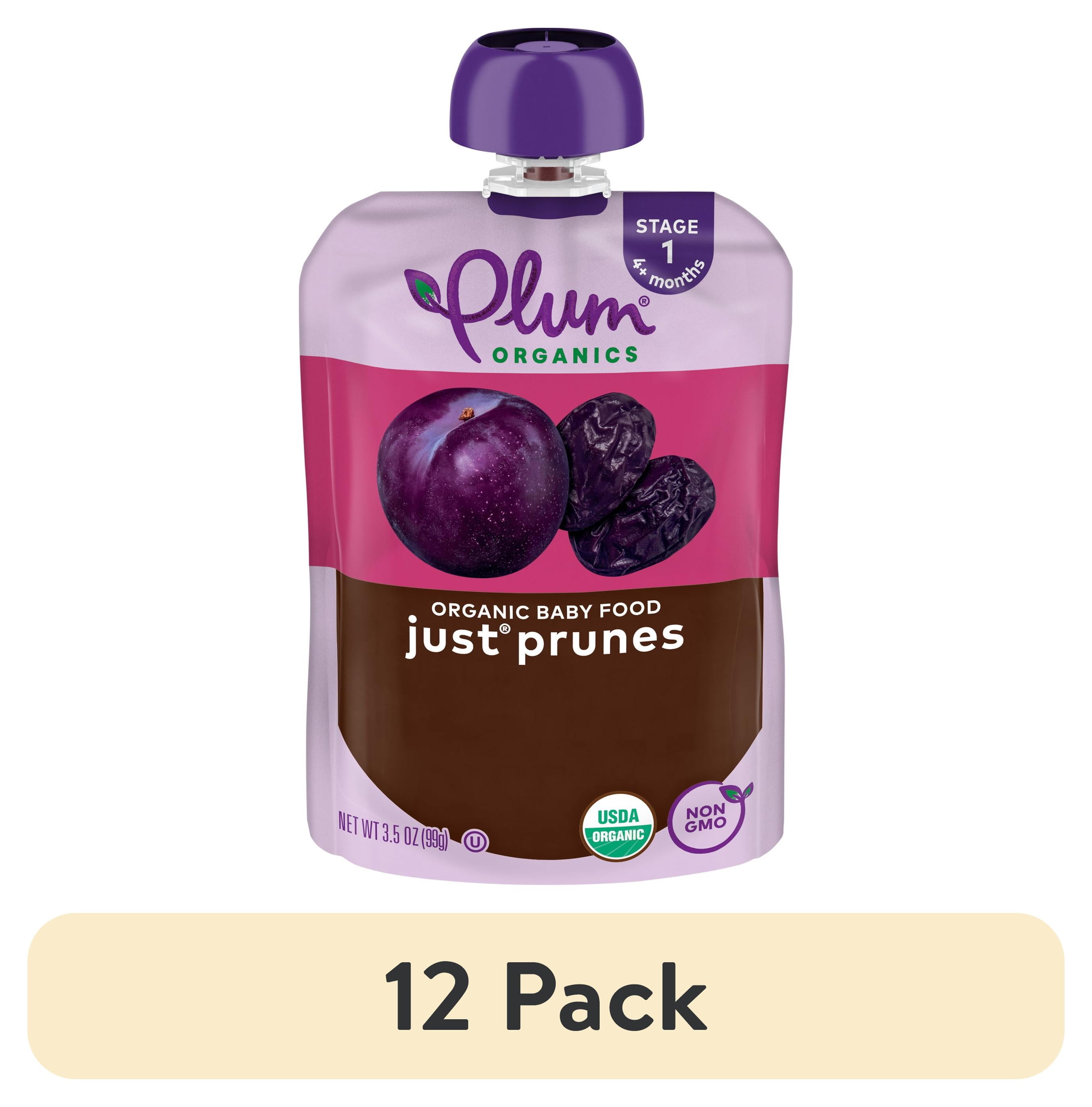 (12 pack) Plum Organics Stage 1 Organic Baby Food, Just Prunes, 3.5 oz ...