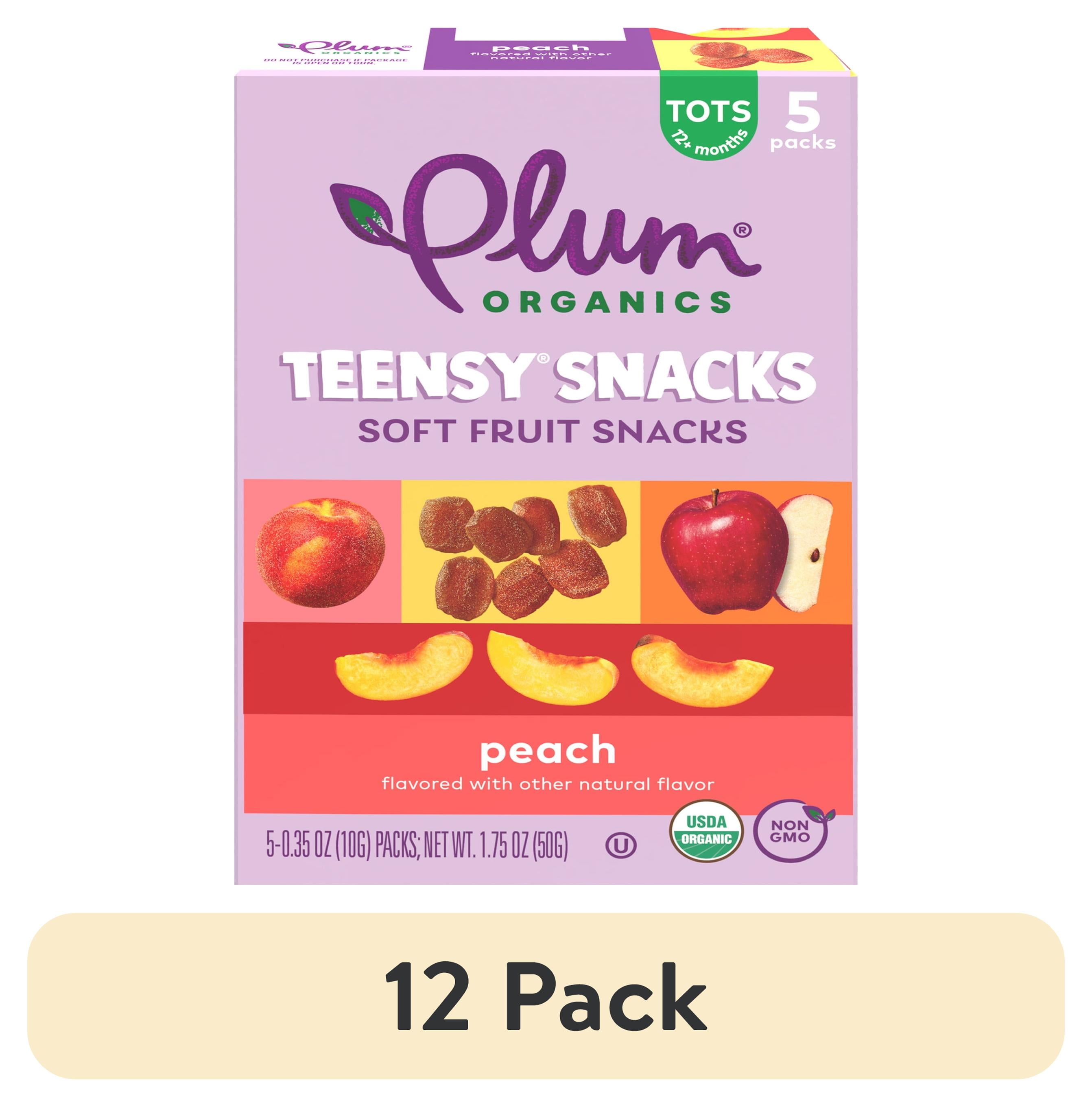 (12 pack) Plum Organics® Teensy® Snacks Peach Soft Fruit Snacks .35oz ...