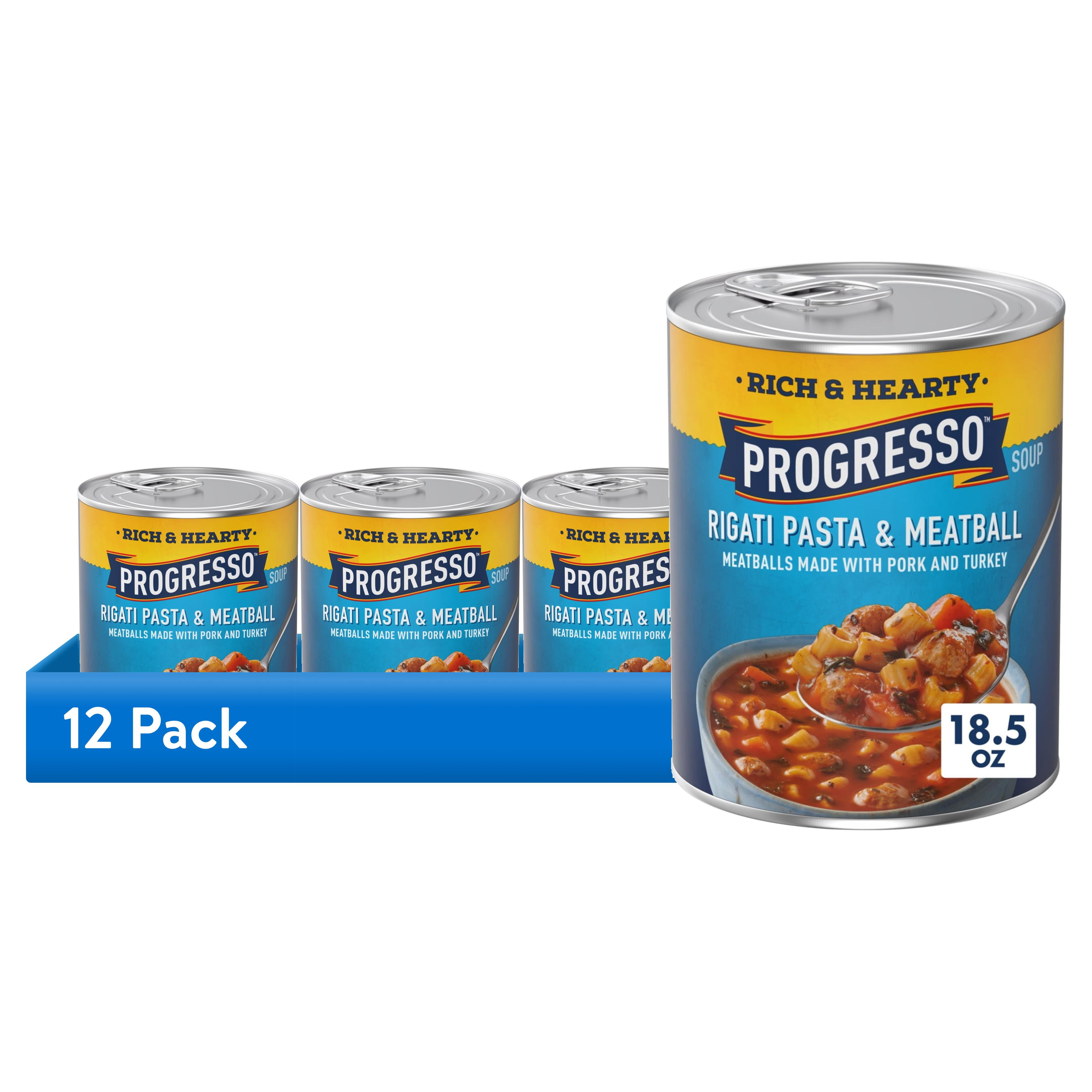 (12 pack) Progresso Rigati Pasta and Meatball Soup, Rich and Hearty ...