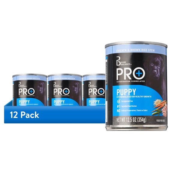 (12 pack) Pure Balance Pro+ Chicken & Brown Rice Stew Wet Dog Food for ...