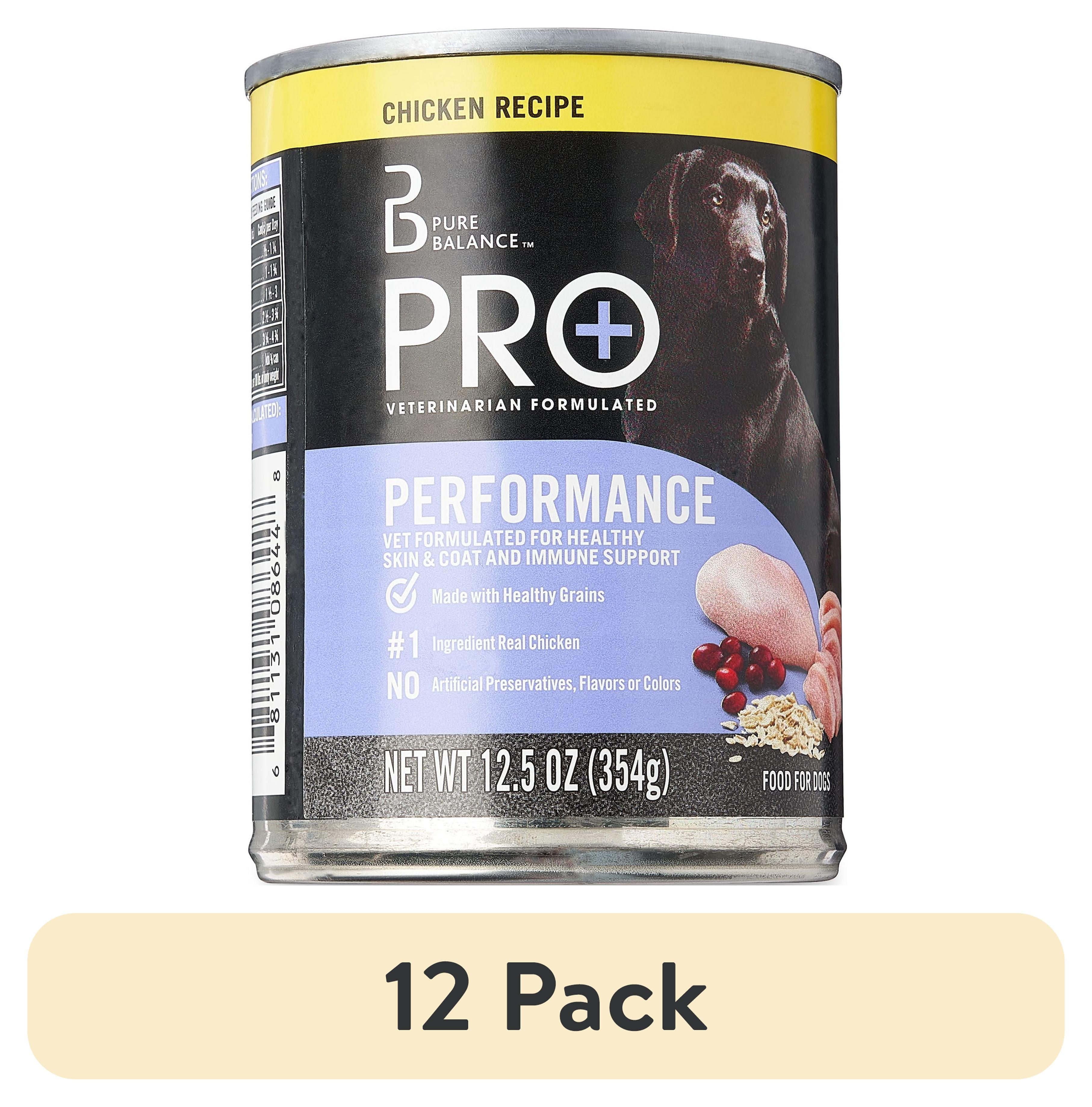 (12 pack) Pure Balance Pro+ Chicken Recipe Wet Dog Food for Performance ...