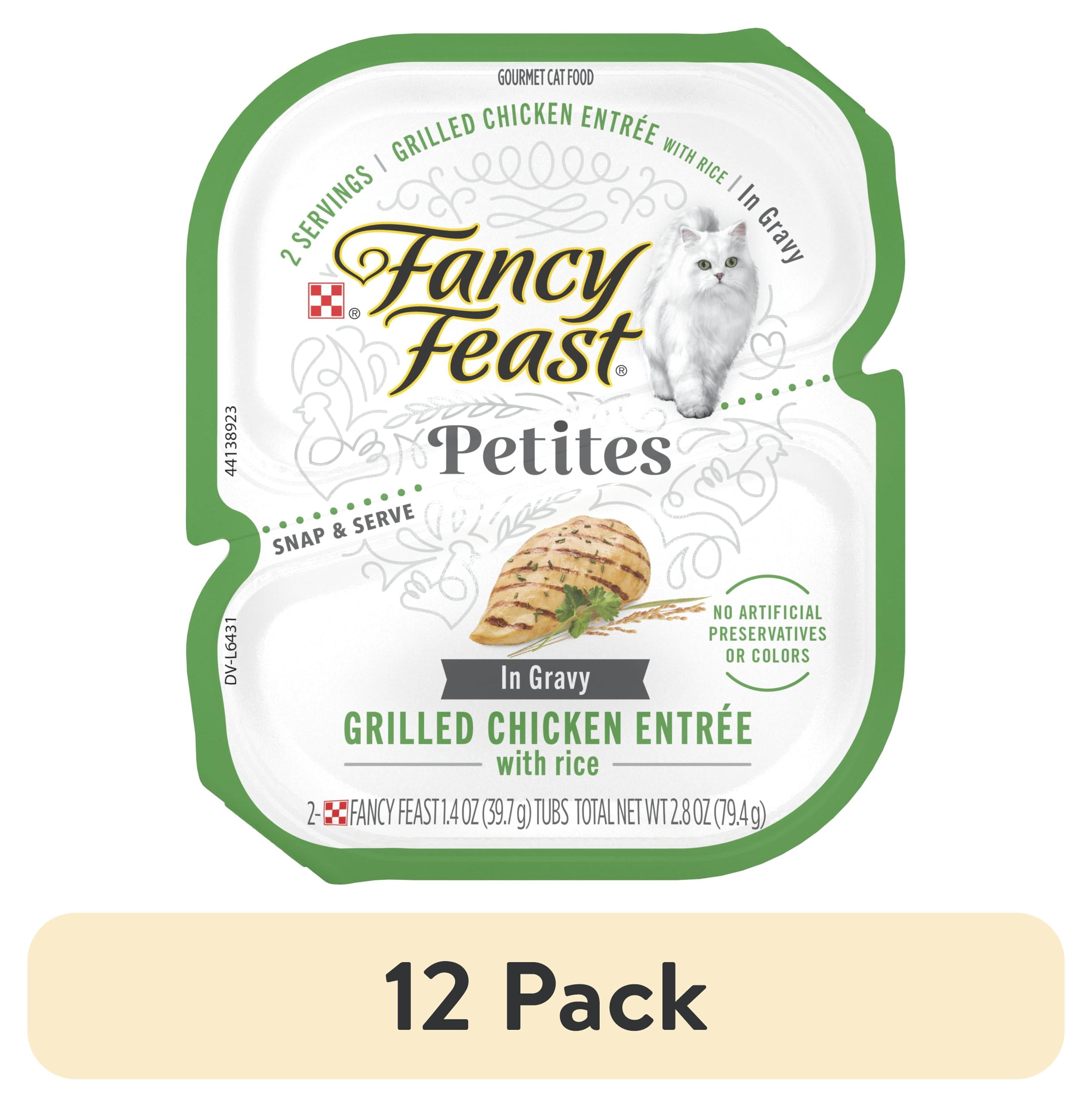 (12 pack) Purina Fancy Feast Petites Adult Wet Cat Food, Grilled ...