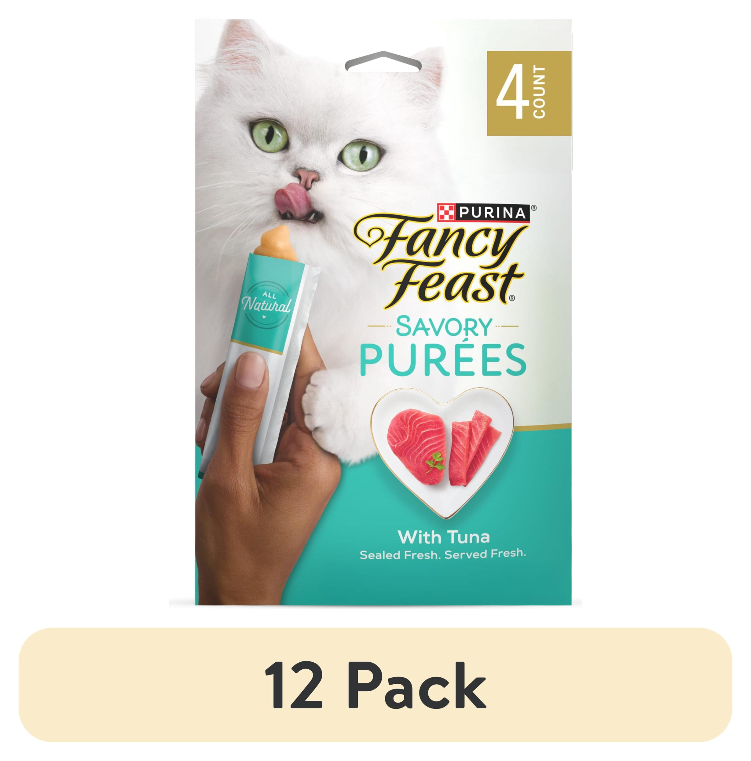(12 pack) Purina Fancy Feast Savory Purees With Tuna Lickable Cat ...