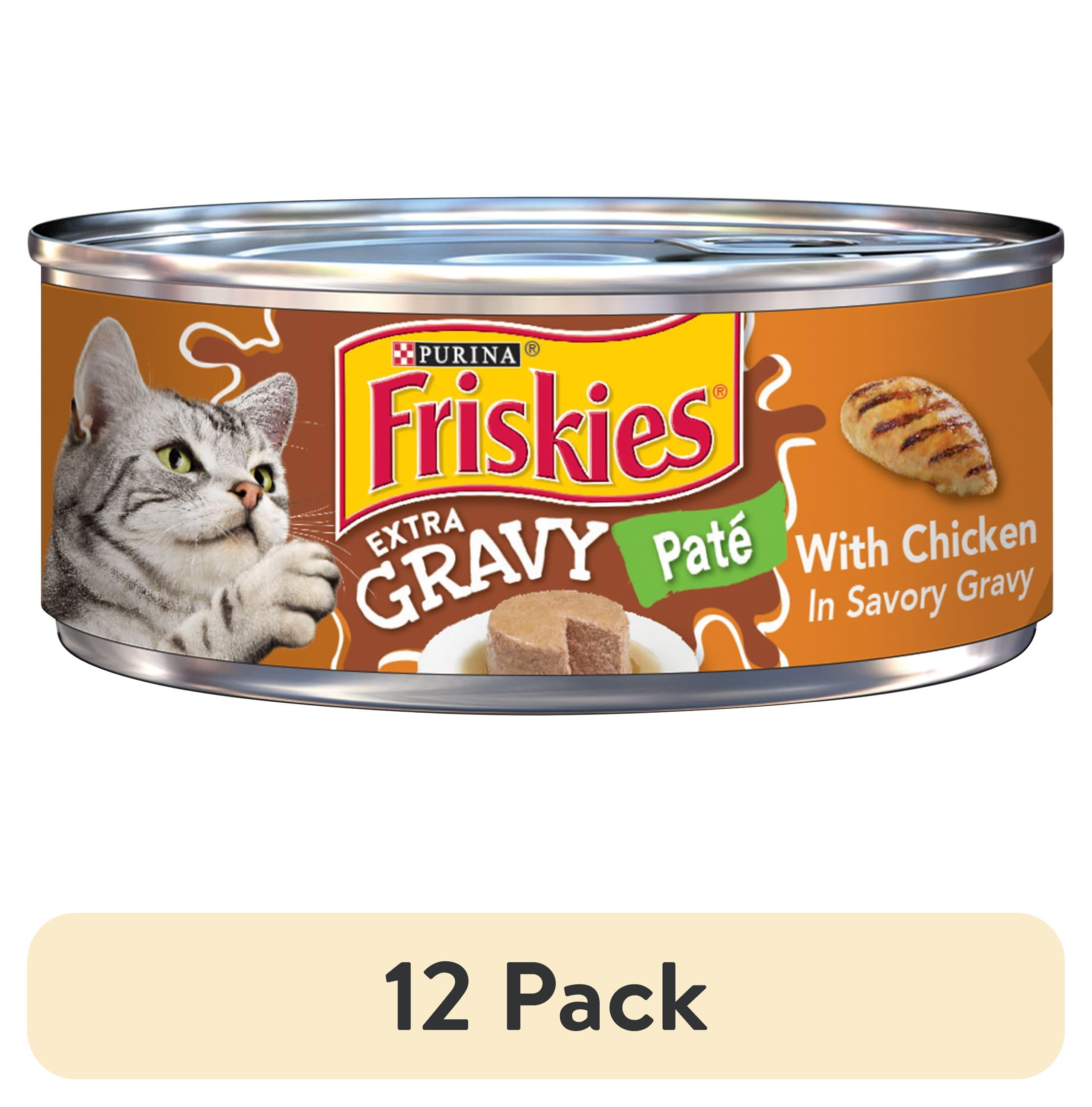 (12 pack) Purina Friskies Extra Gravy Pate With Chicken, Wet Cat Food ...