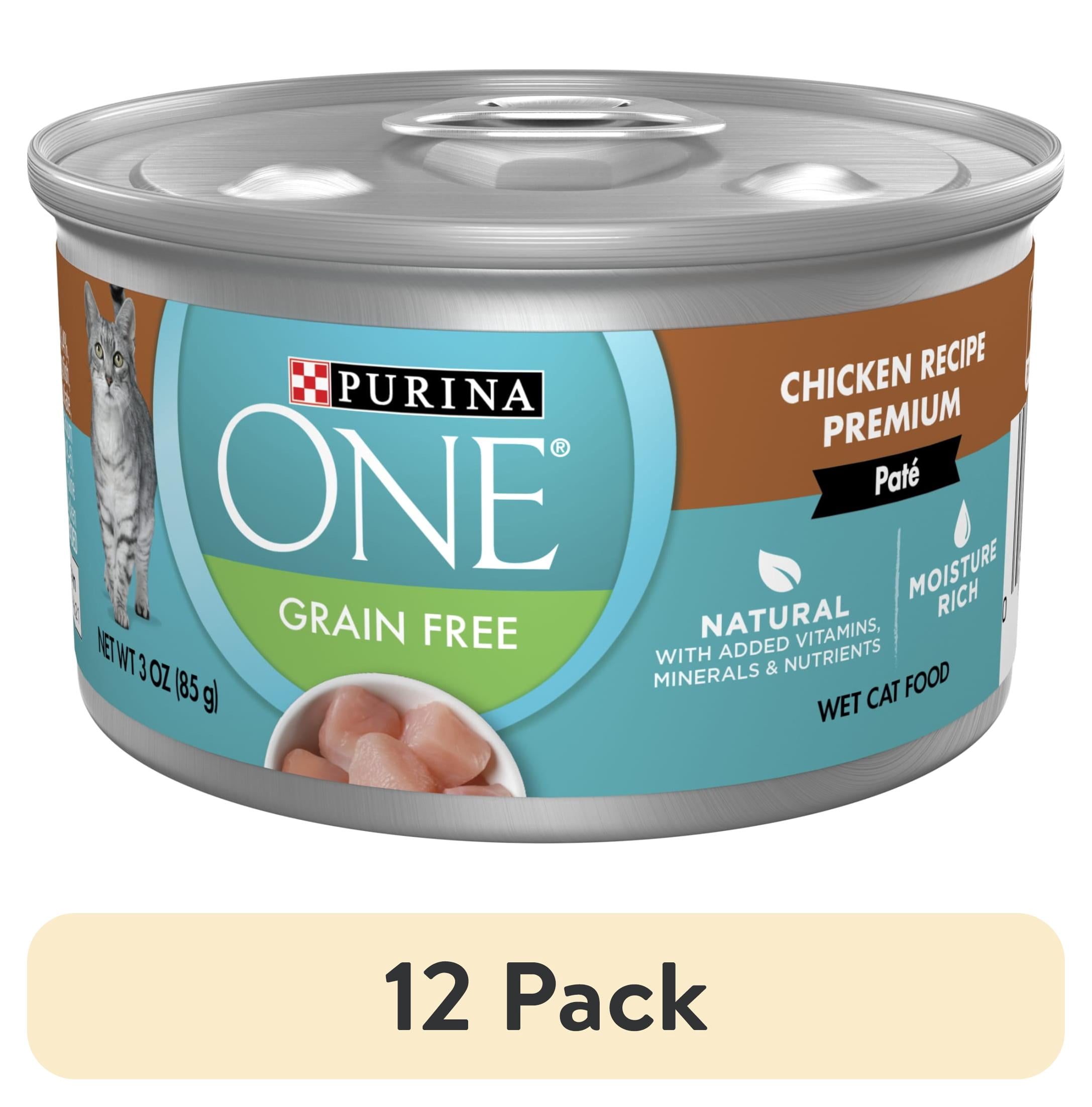 (12 pack) Purina ONE Pate, Natural Grain Free, Soft Chicken, Wet Cat ...