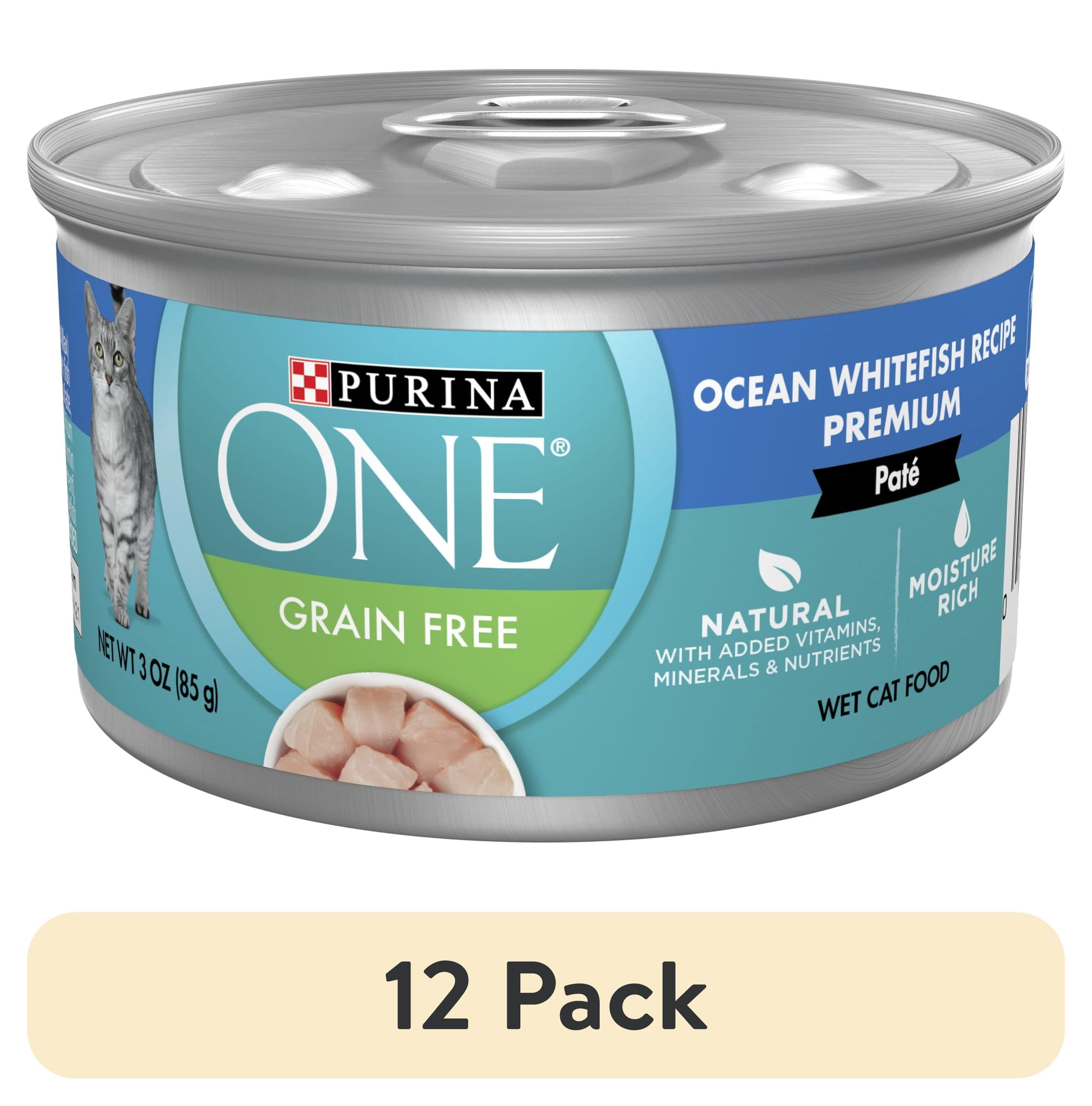 (12 pack) Purina ONE Pate, Natural Grain Free, Wet Cat Food, Oceanwhite ...