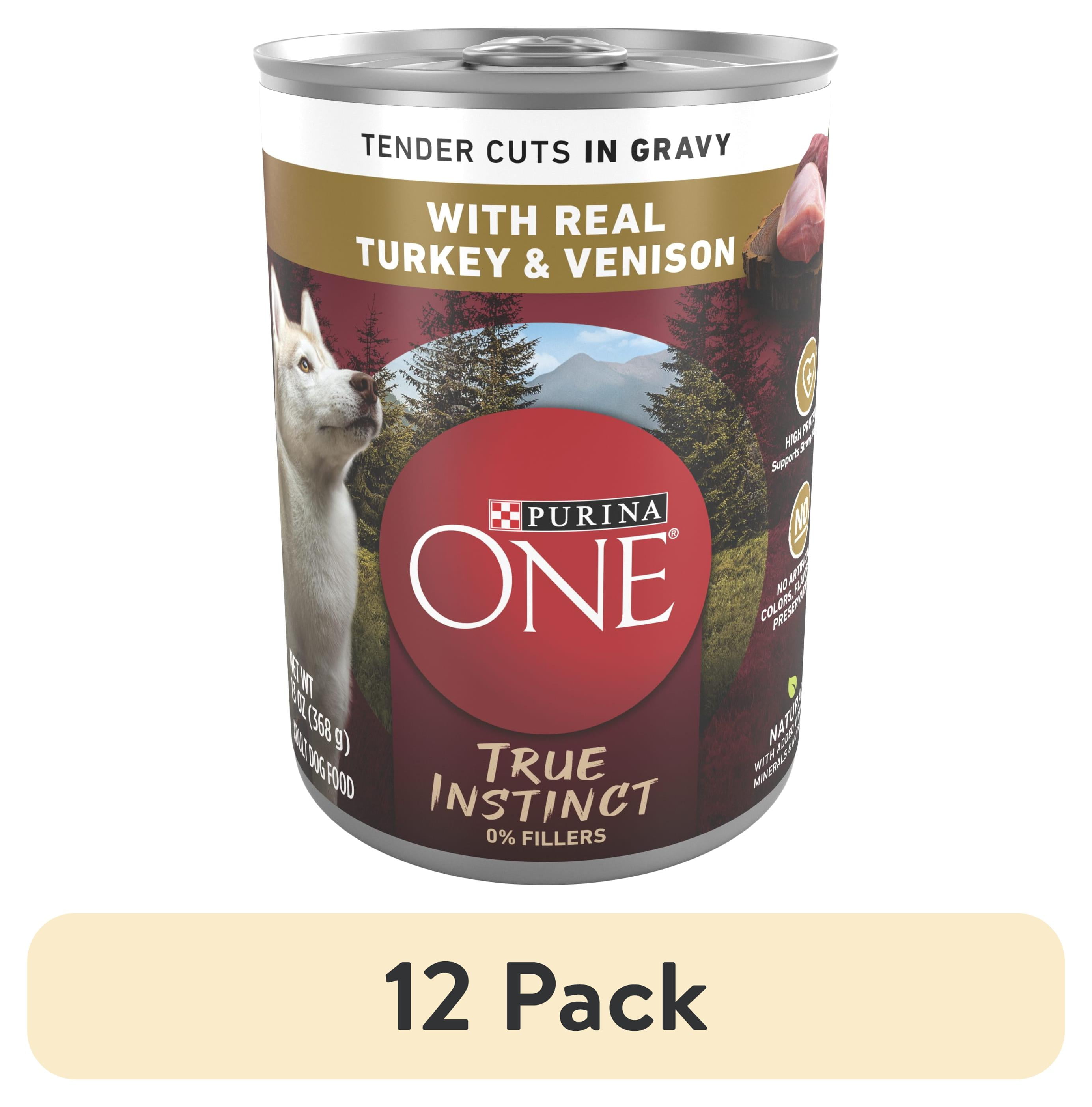 (12 pack) Purina ONE True Instinct Natural Wet Dog Food, High Protein ...