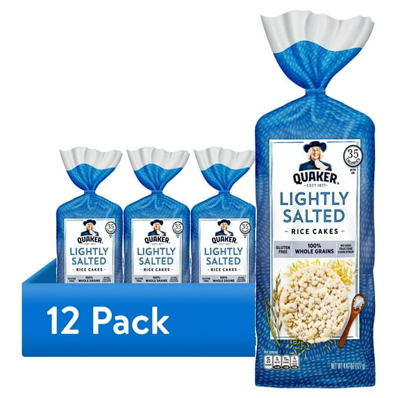 (12 pack) Quaker Gluten-Free Lightly Salted Rice Cakes, 4.47 oz ...