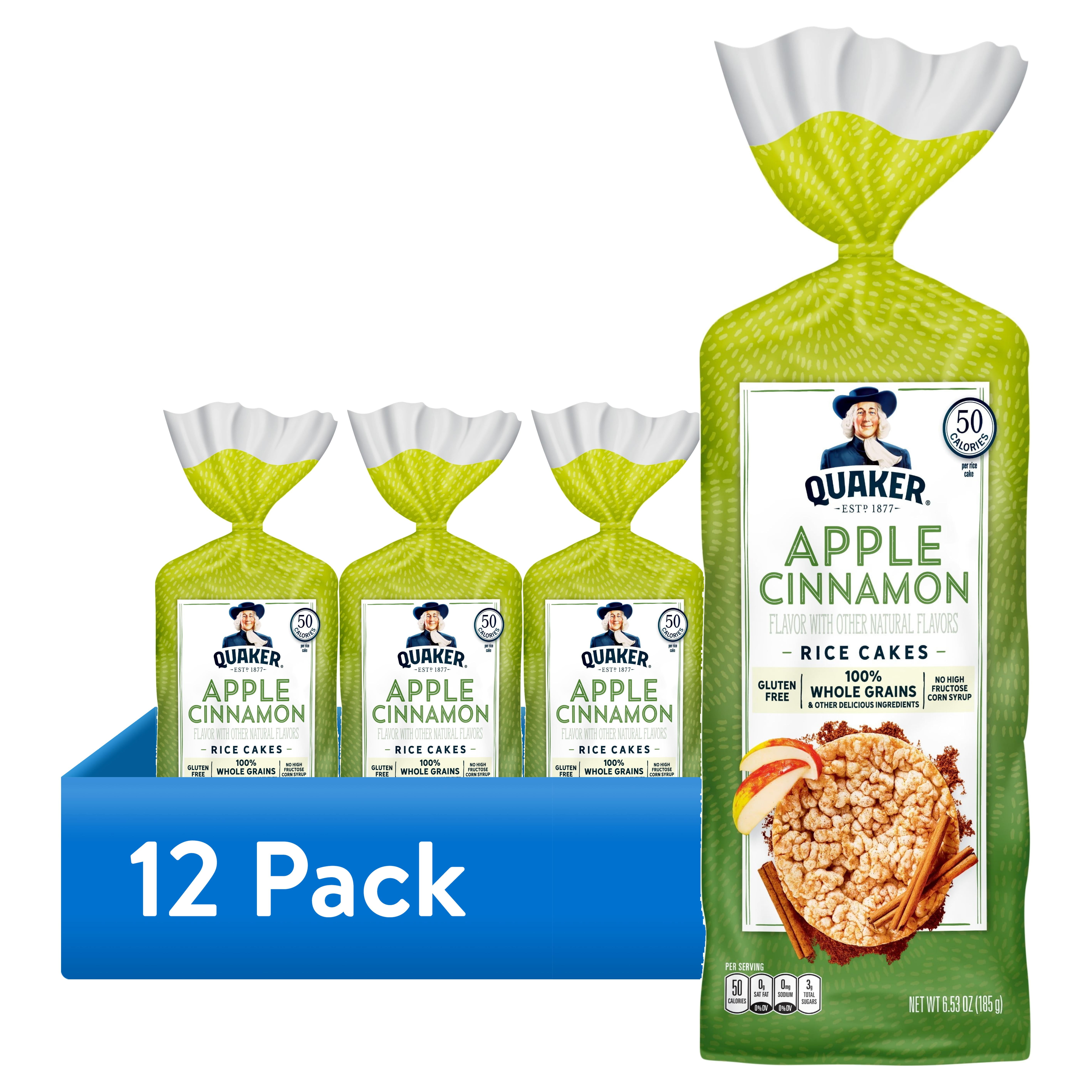 (12 pack) Quaker Rice Cakes, Apple Cinnamon, 6.53 Oz. - Walmart.com