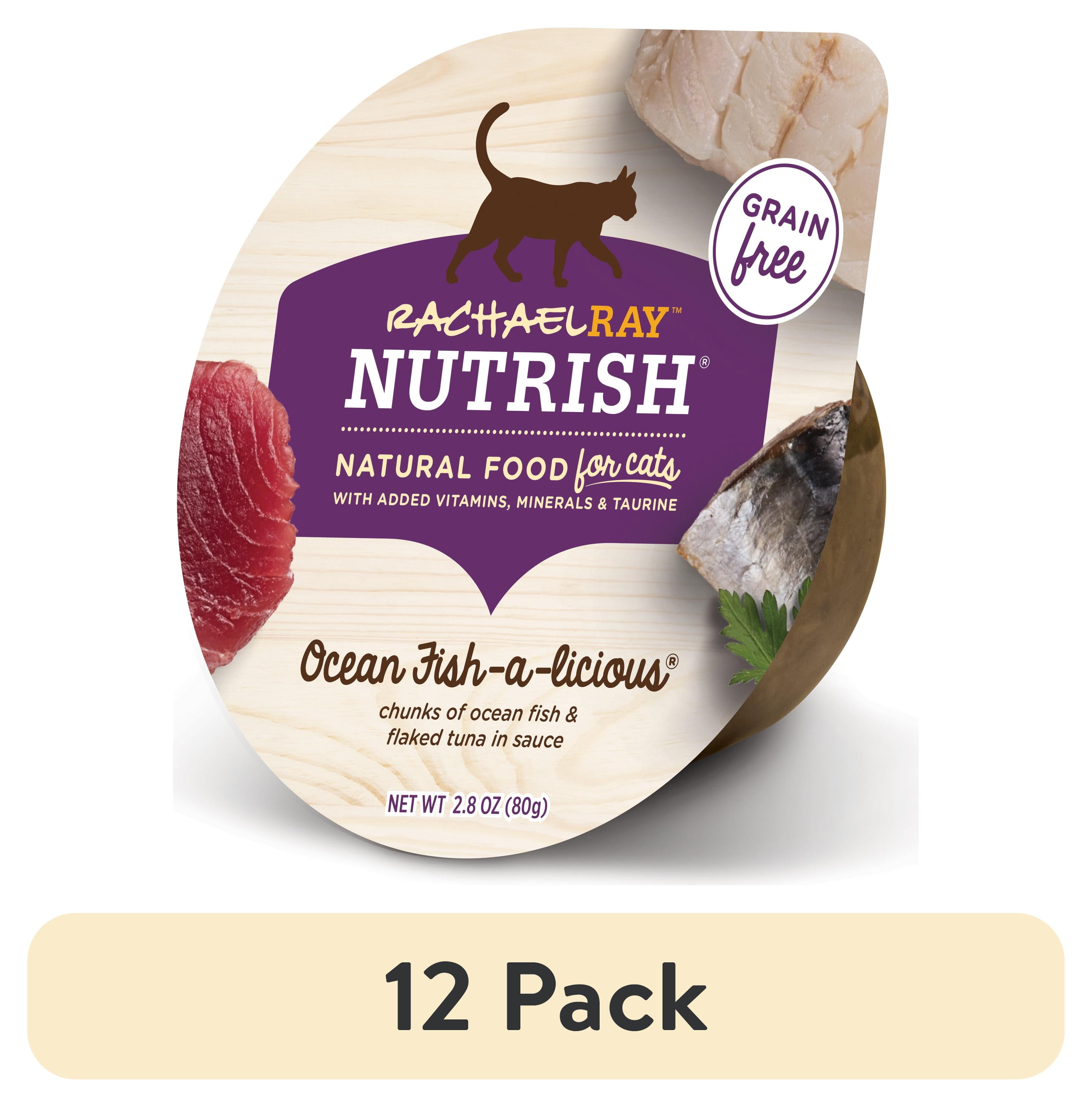 (12 pack) Rachael Ray Nutrish Natural Wet Cat Food, Grain Free, Ocean ...