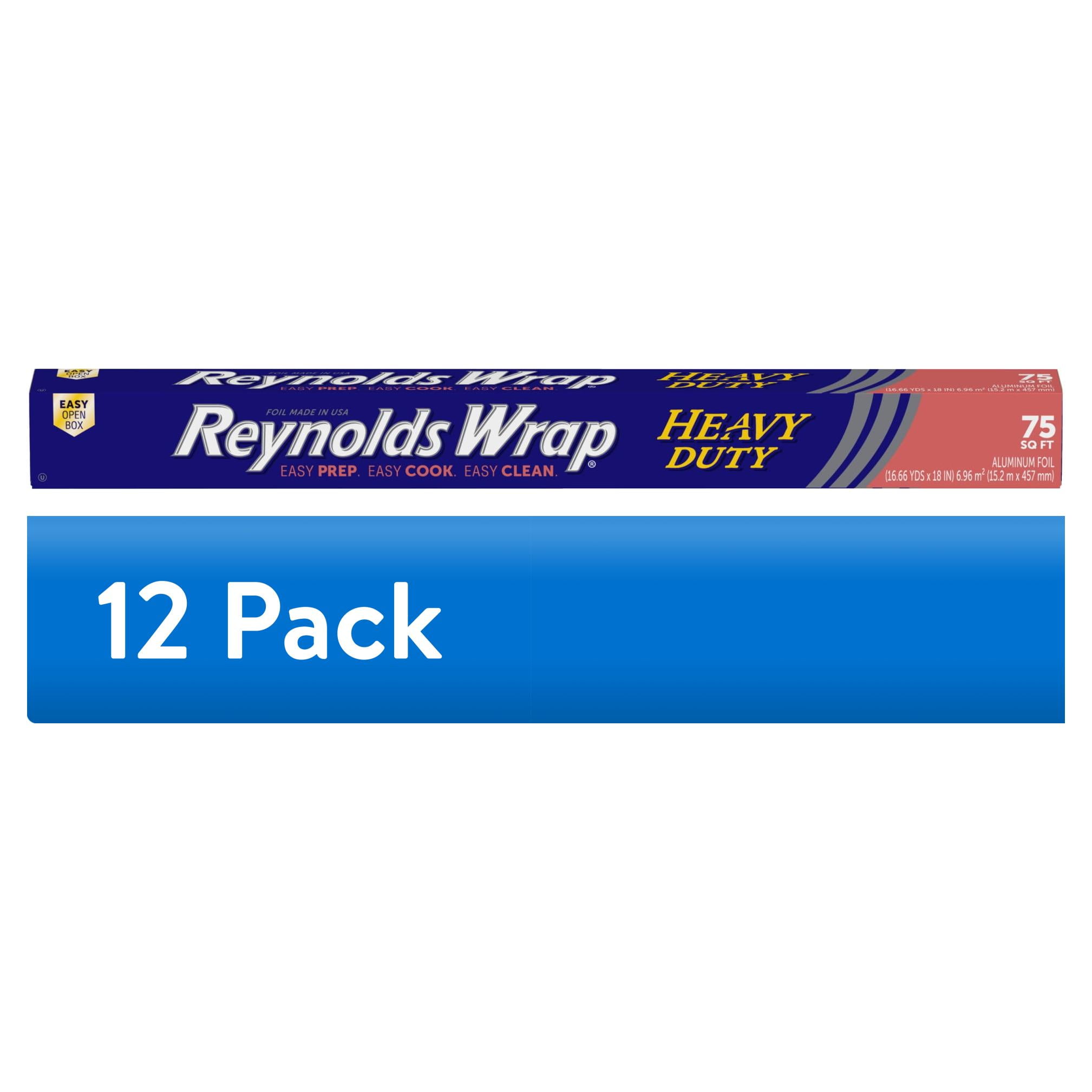 (12 pack) Reynolds Wrap Heavy Duty Aluminum Foil, 18 Inch Width, 75 ...