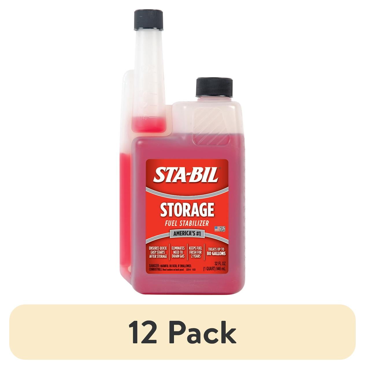 (12 pack) STA-BIL Storage Fuel Stabilizer Keeps Fuel Fresh, 32 oz ...