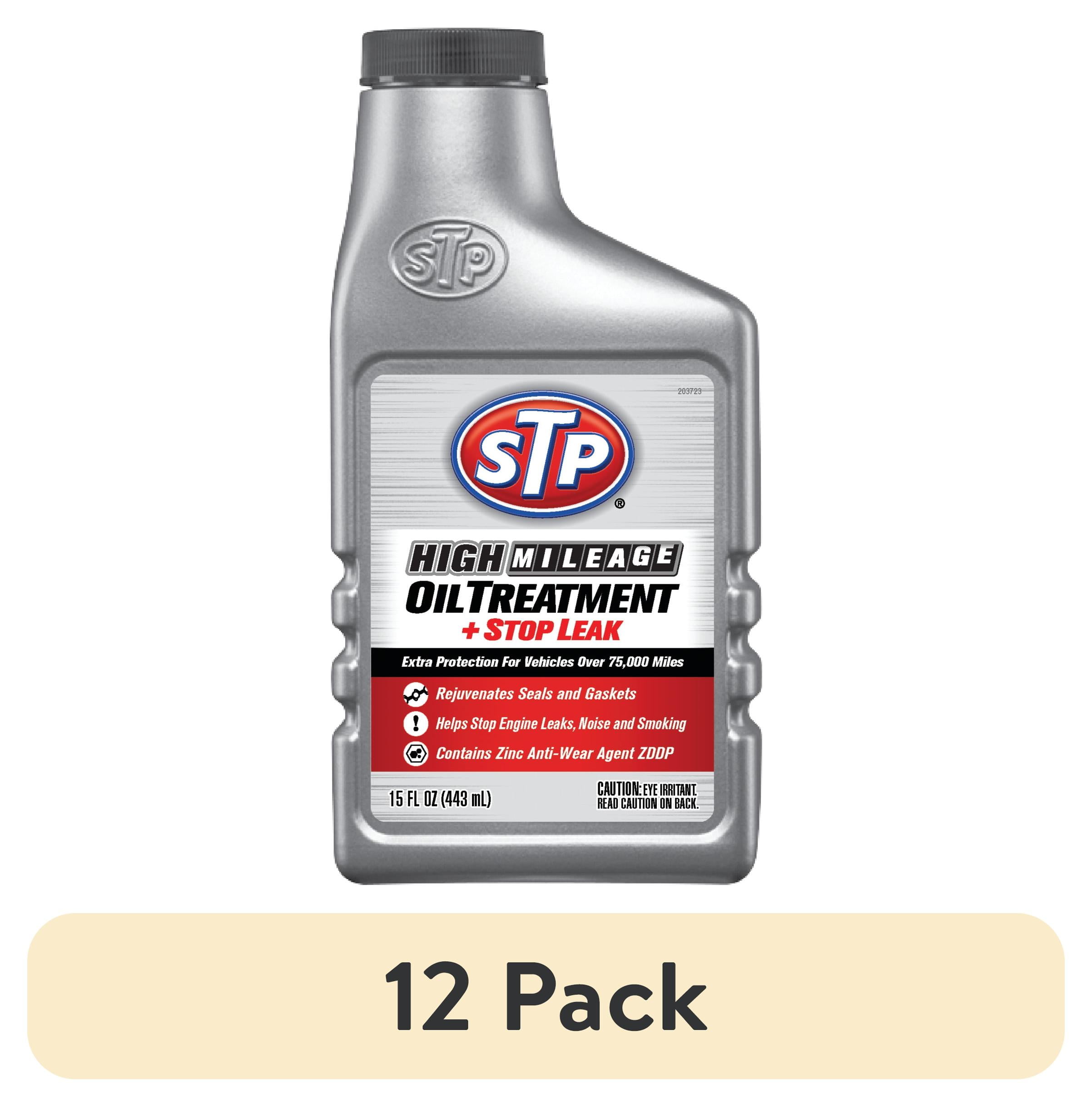 (12 pack) STP High Mileage Oil Treatment + Stop Leak Engine Oil ...