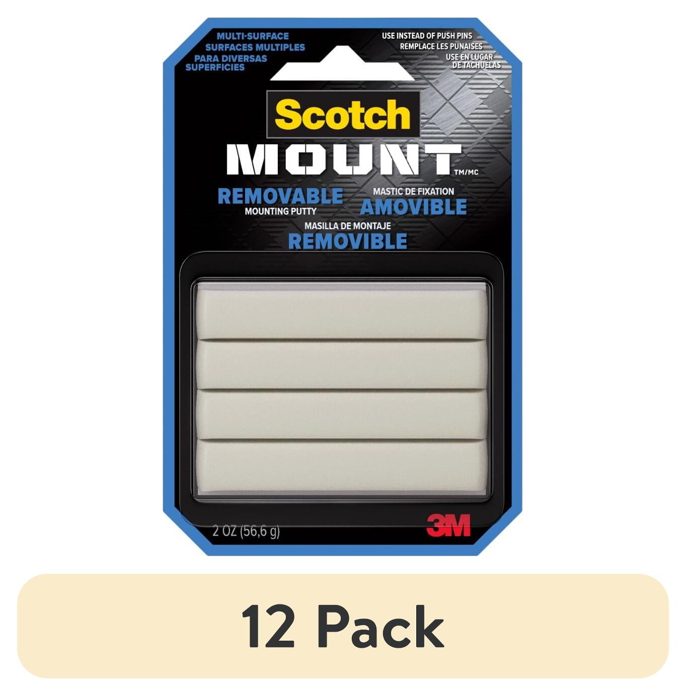 (12 pack) Scotch Mounting Putty, Removable, Holds 1 lb, Poster, Photo ...