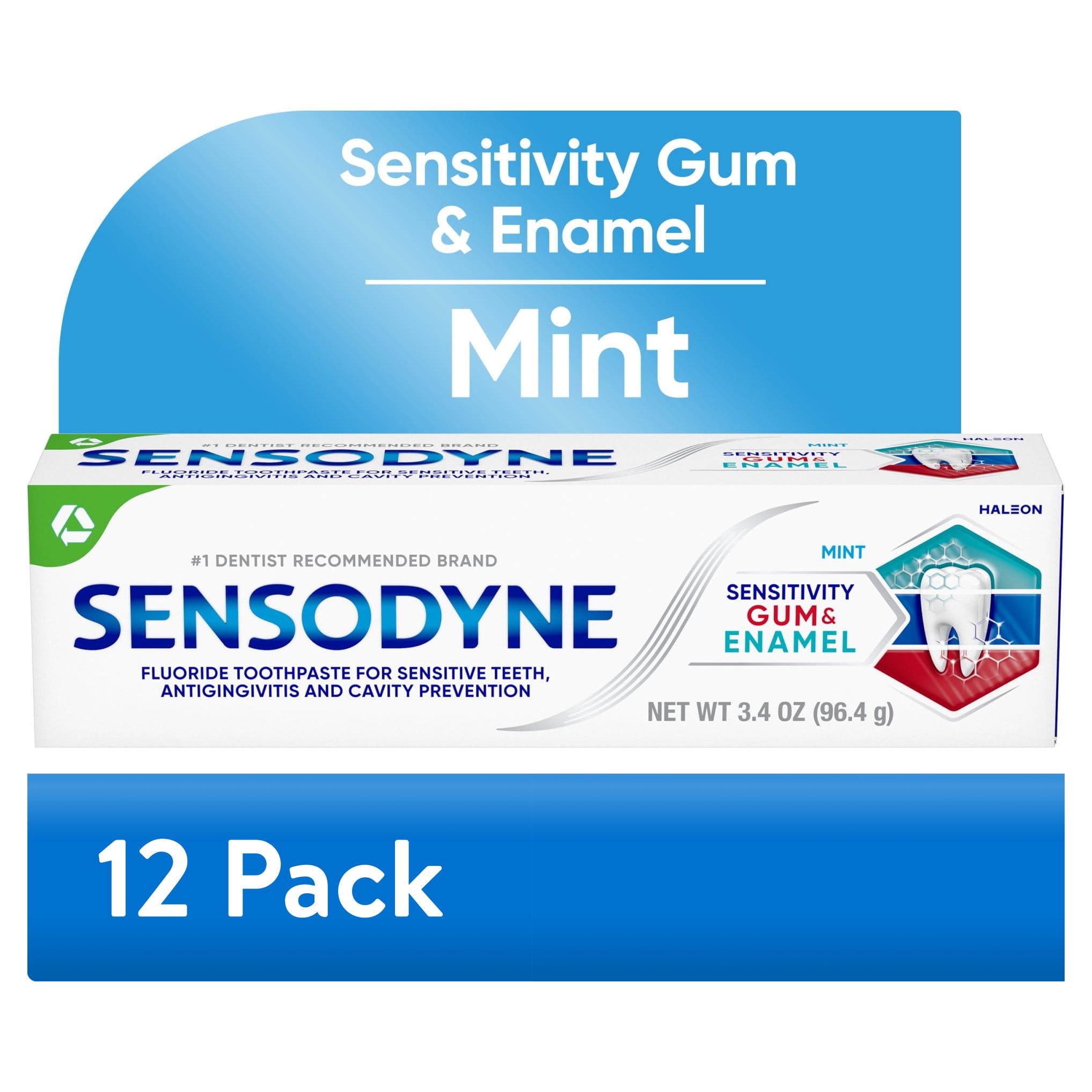 (12 pack) Sensodyne Enamel Fluoride & Gum Sensitive Toothpaste, Mint ...