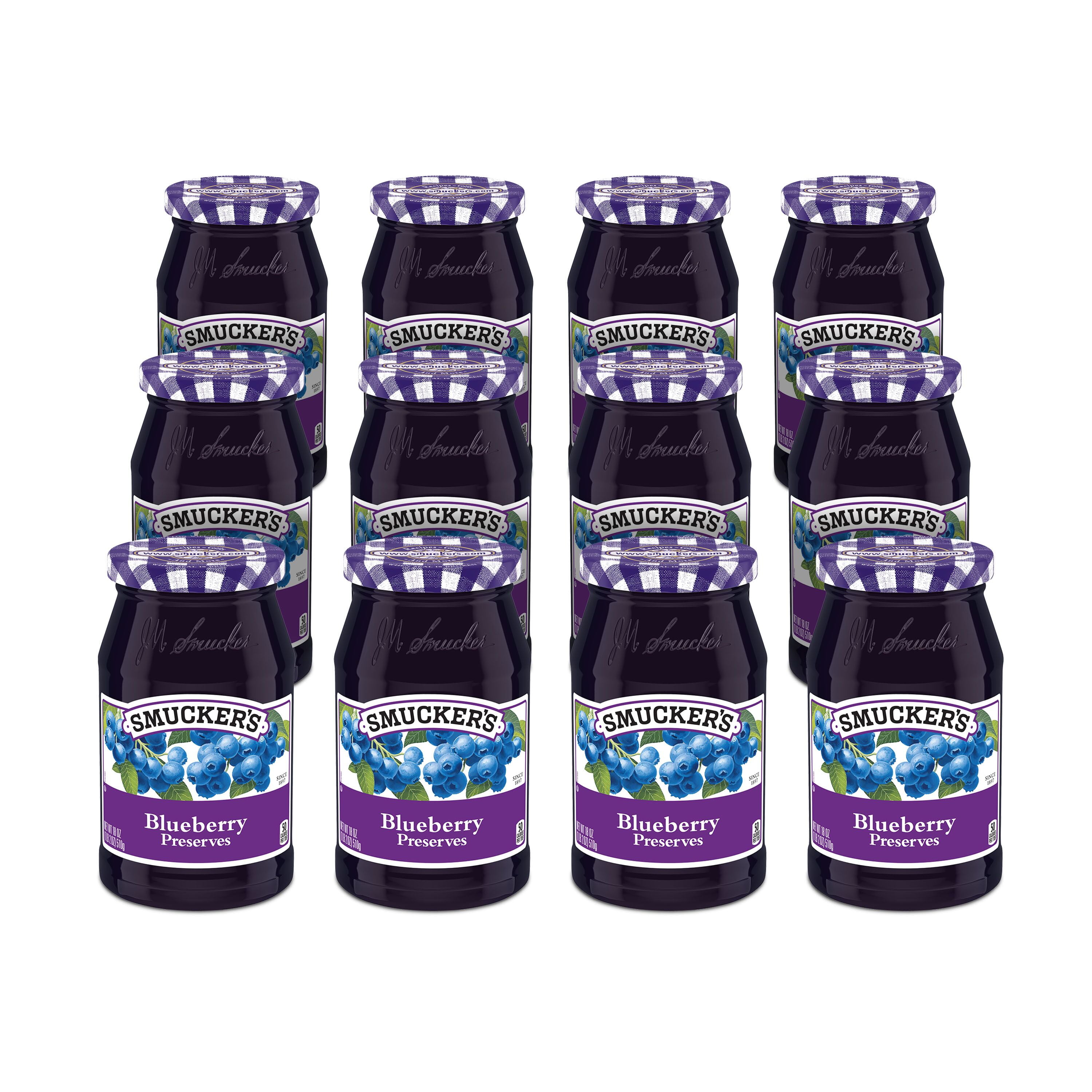 (12 pack) Smucker's Blueberry Preserves, 18 oz - Walmart.com