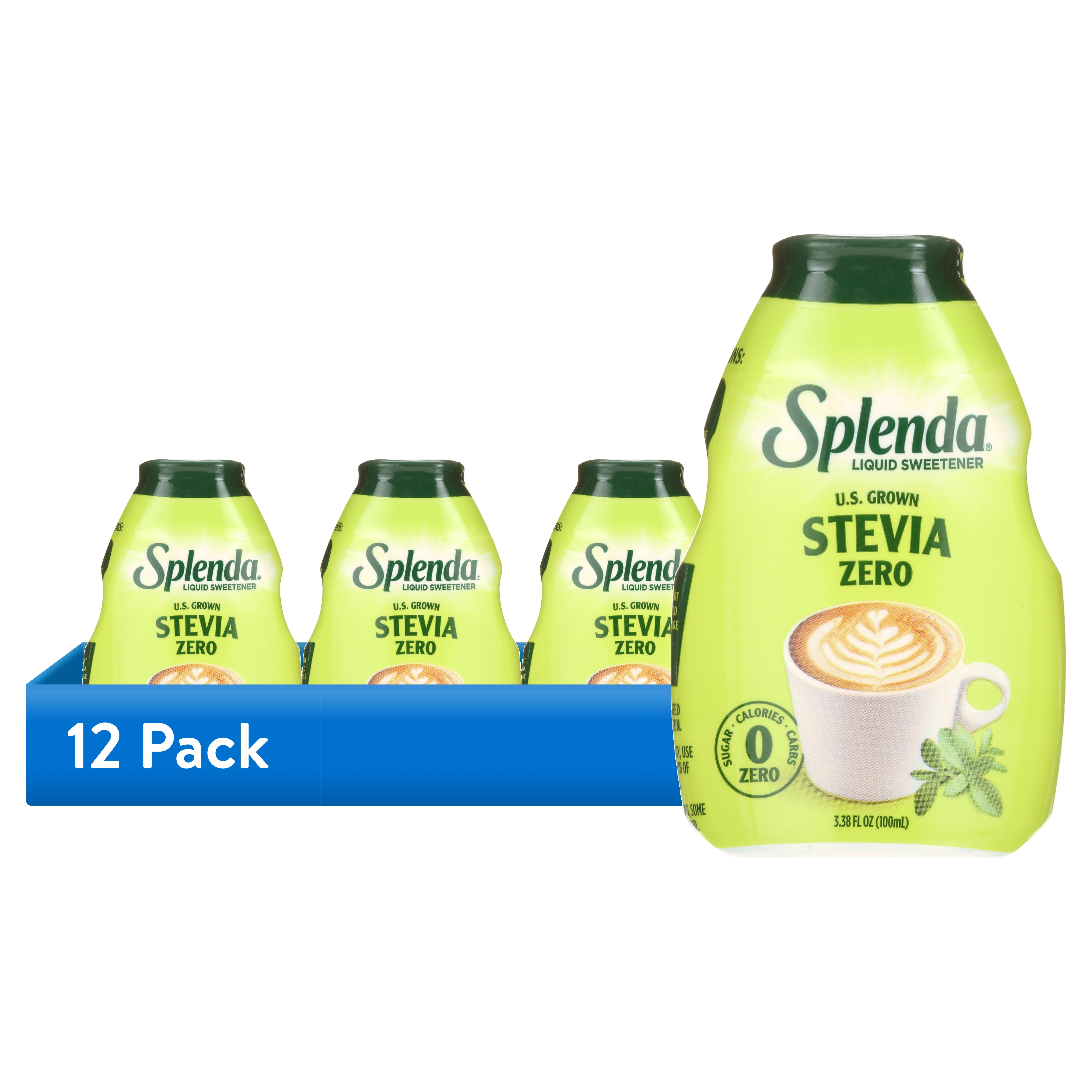 (12 pack) Splenda ZERO Stevia Liquid Zero Calorie Sweetener, 3.38 fl oz ...