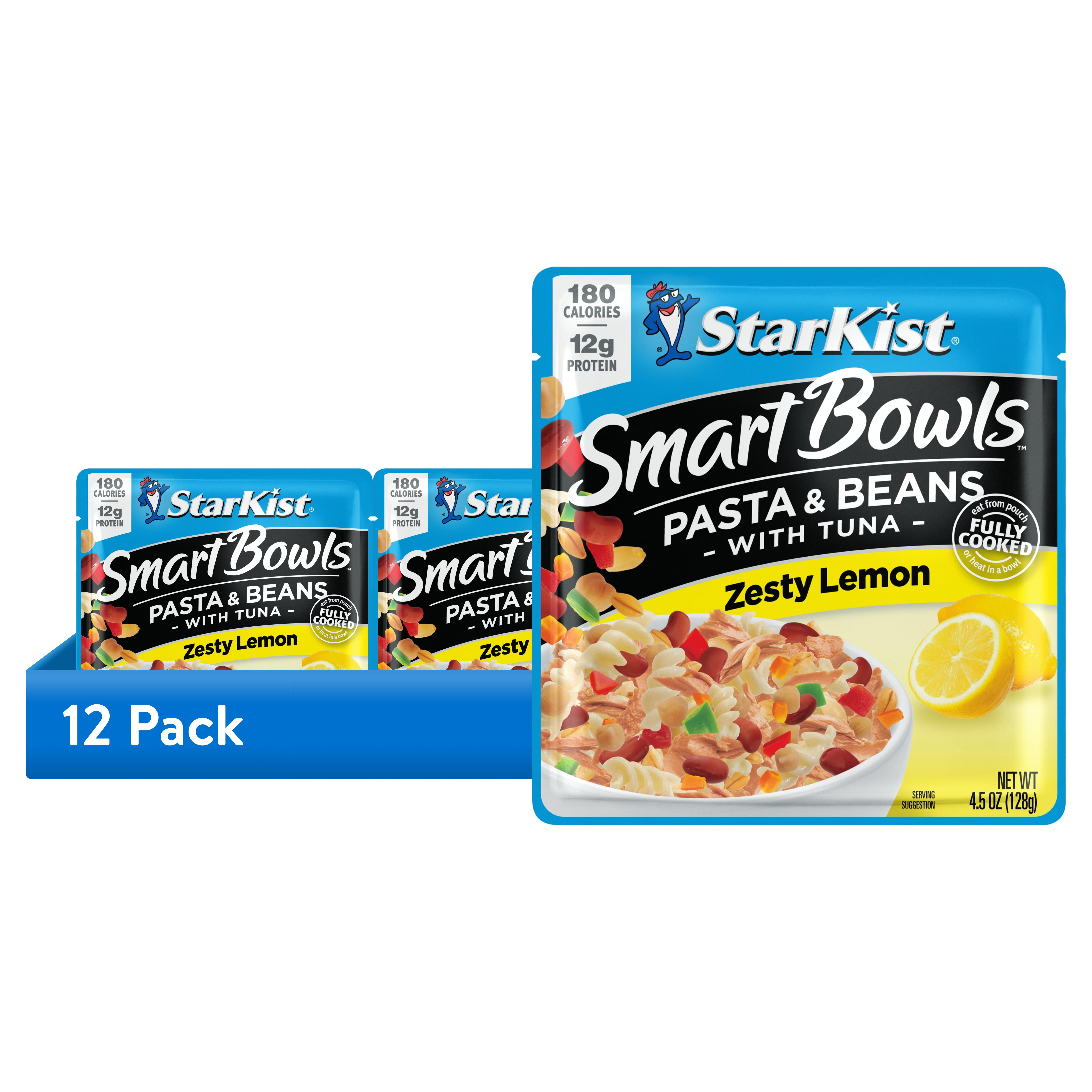 (12 pack) StarKist Smart Bowls Tuna Pasta & Beans Zesty Lemon, 4.5 oz ...