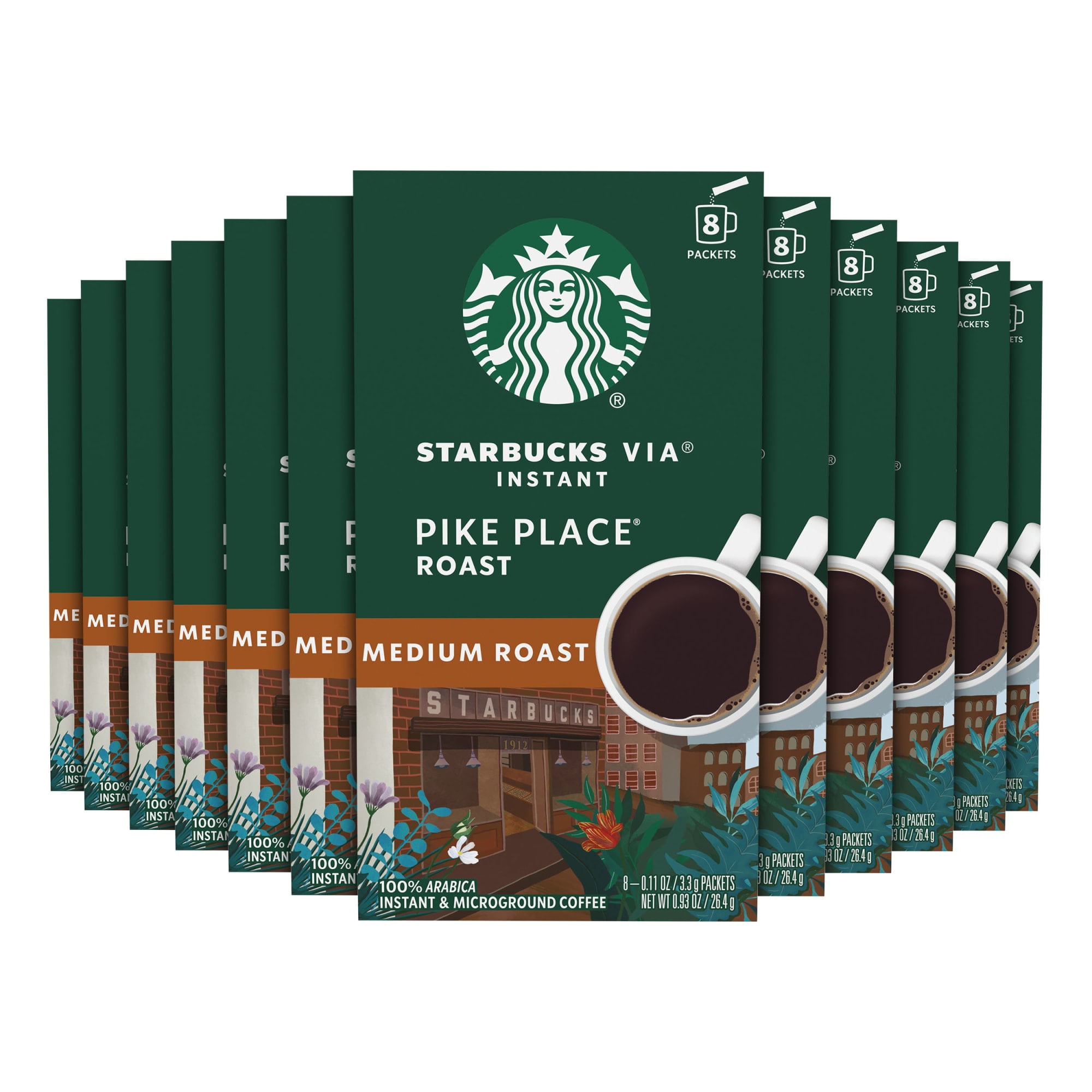 (12 pack) Starbucks VIA Instant Pike Place Roast, Instant Coffee ...