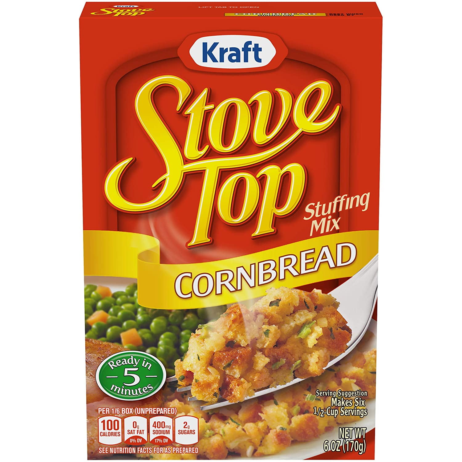 (12 pack) Stove Top Cornbread Stuffing Mix Side Dish, 6 oz Box ...