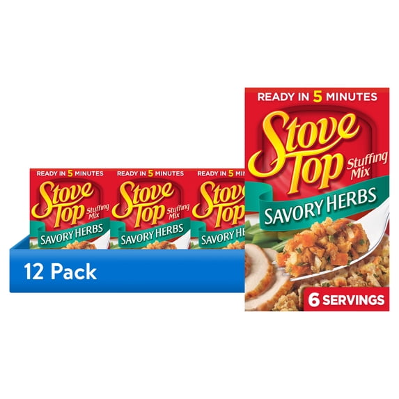 (12 pack) Stove Top Savory Herbs Stuffing Mix Side Dish, 6 oz Box ...