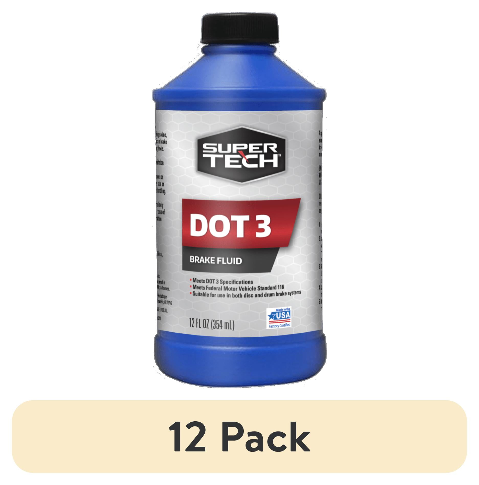 (12 pack) Super Tech DOT 3 Brake Fluid, 12 oz - Walmart.com