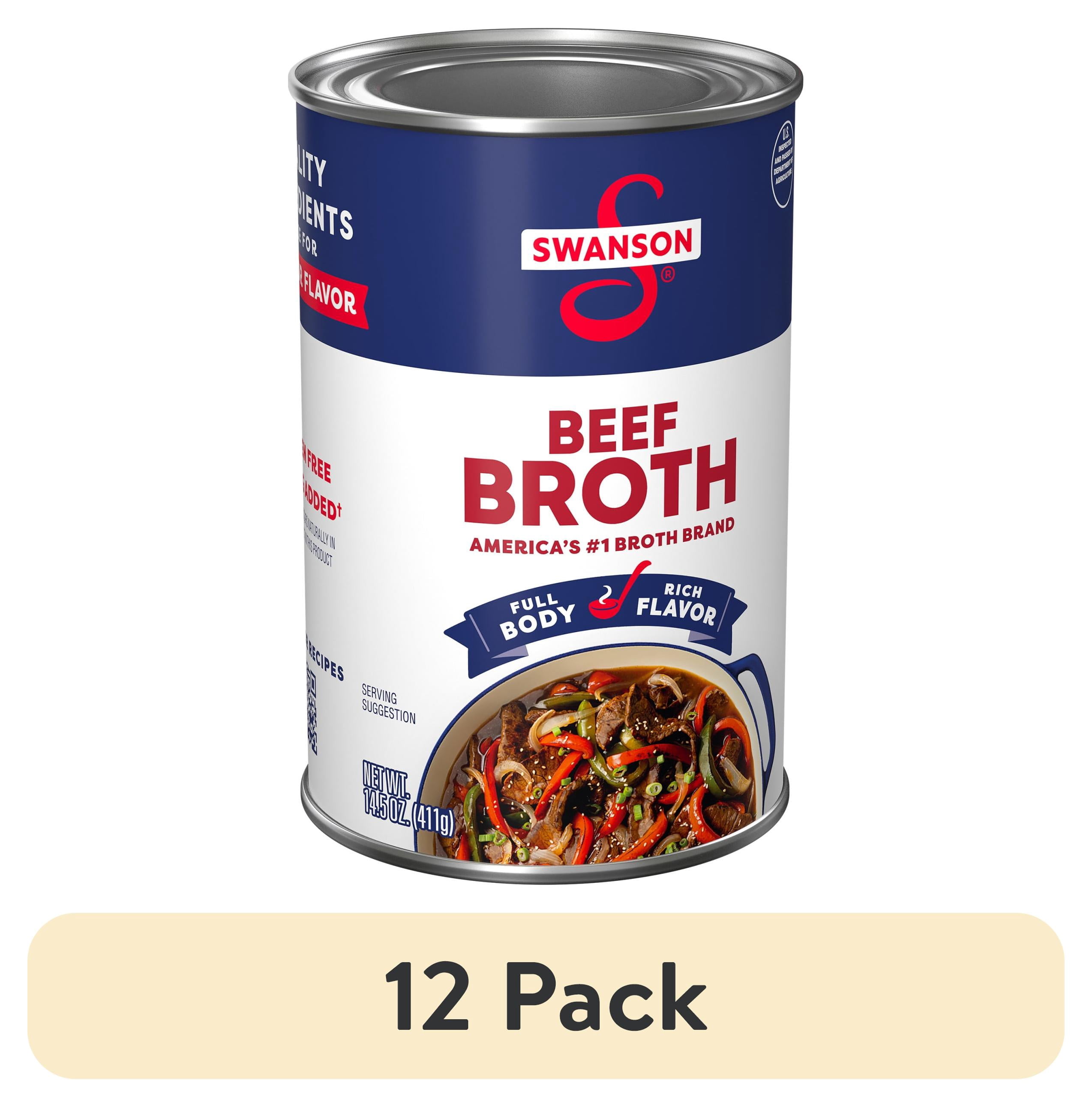 (12 pack) Swanson Beef Broth, 14.5 oz Can - Walmart.com