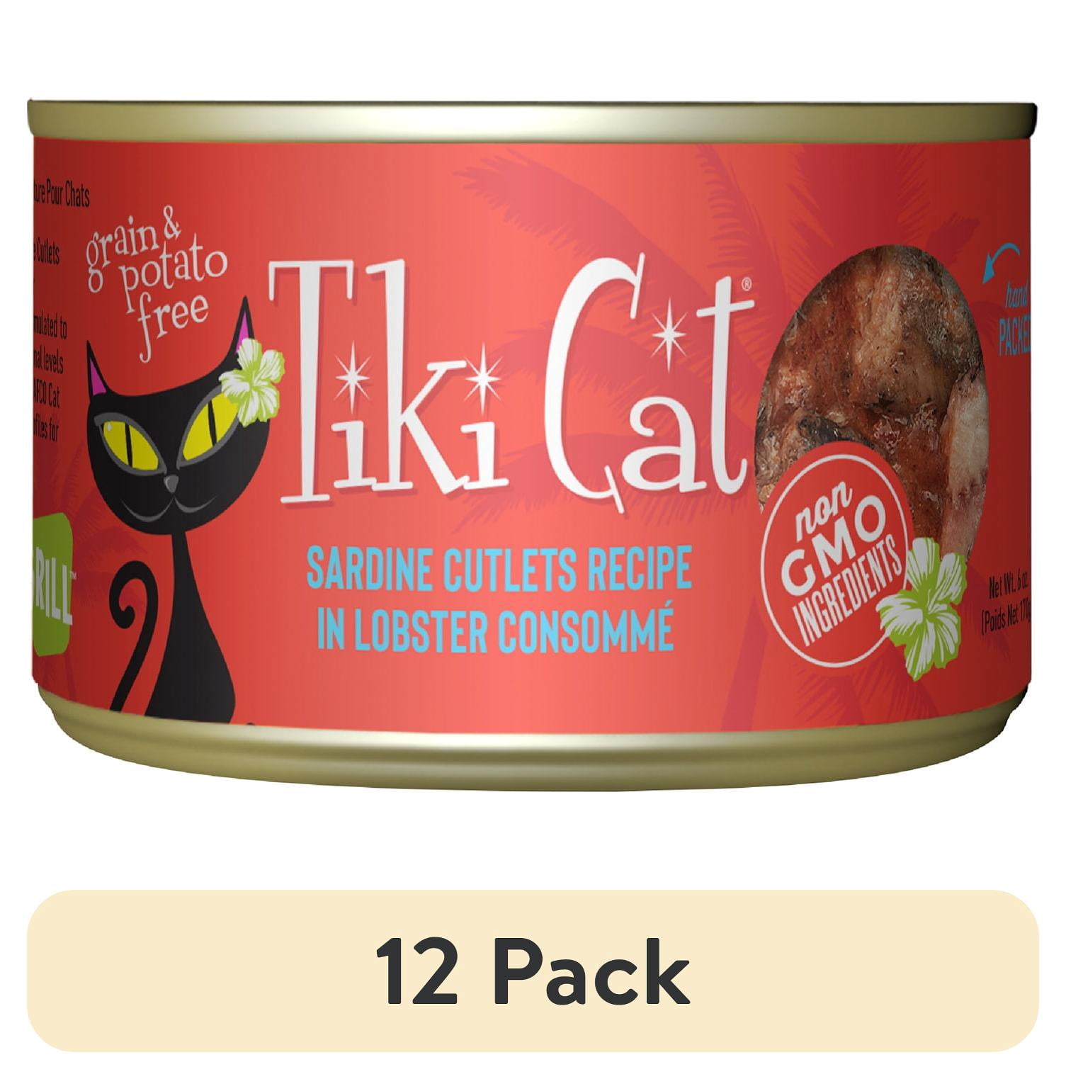 (12 pack) Tiki Cat Grill Wet Cat Food, Sardine Cutlets Recipe in ...