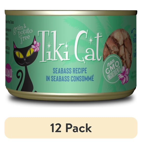 (12 pack) Tiki Cat Grill Wet Cat Food, Ahi Tuna, 6 oz. Can - Walmart.com