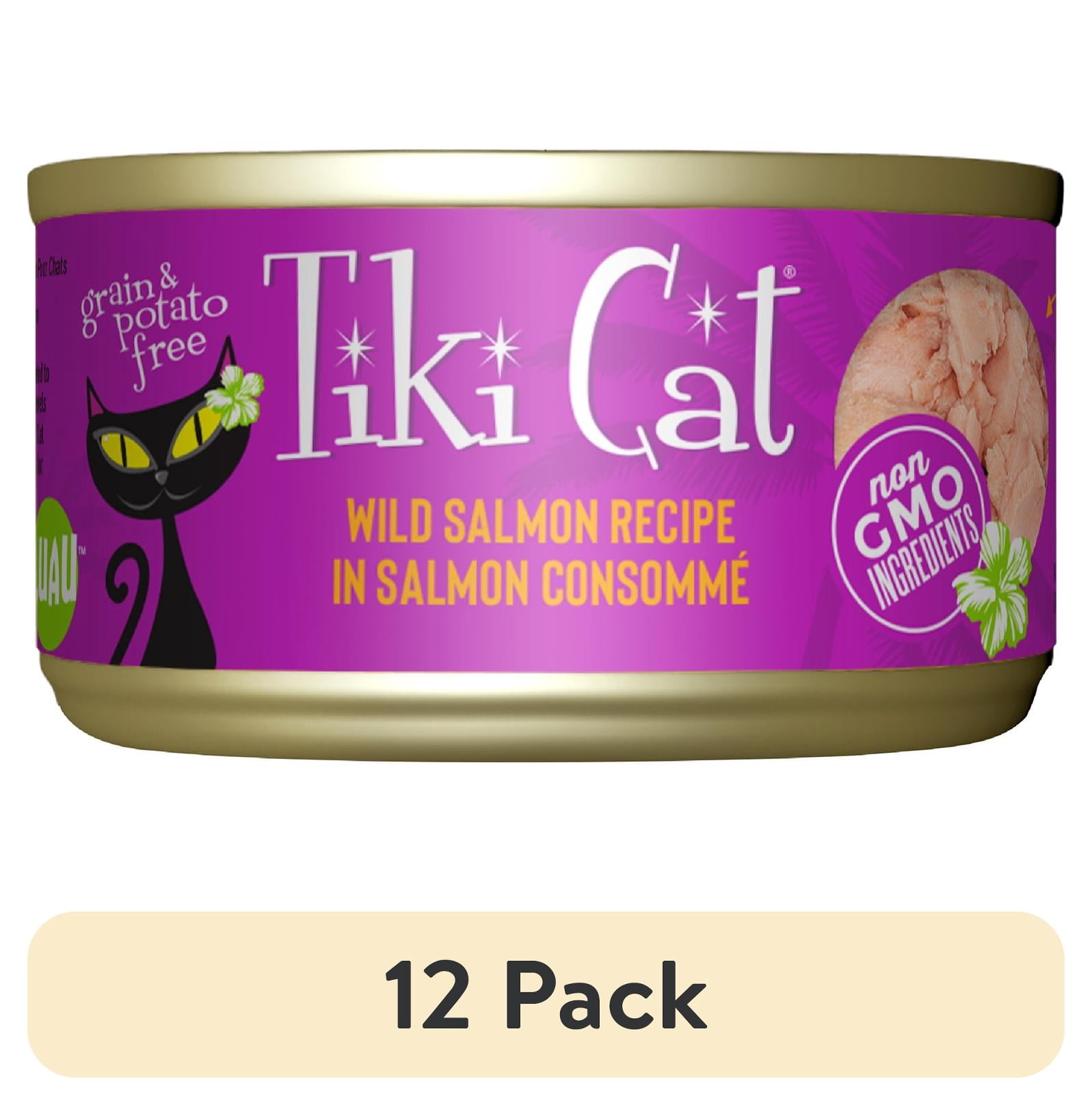 (12 pack) Tiki Cat Luau Wet Cat Food, Wild Salmon, 2.8 oz. Can ...