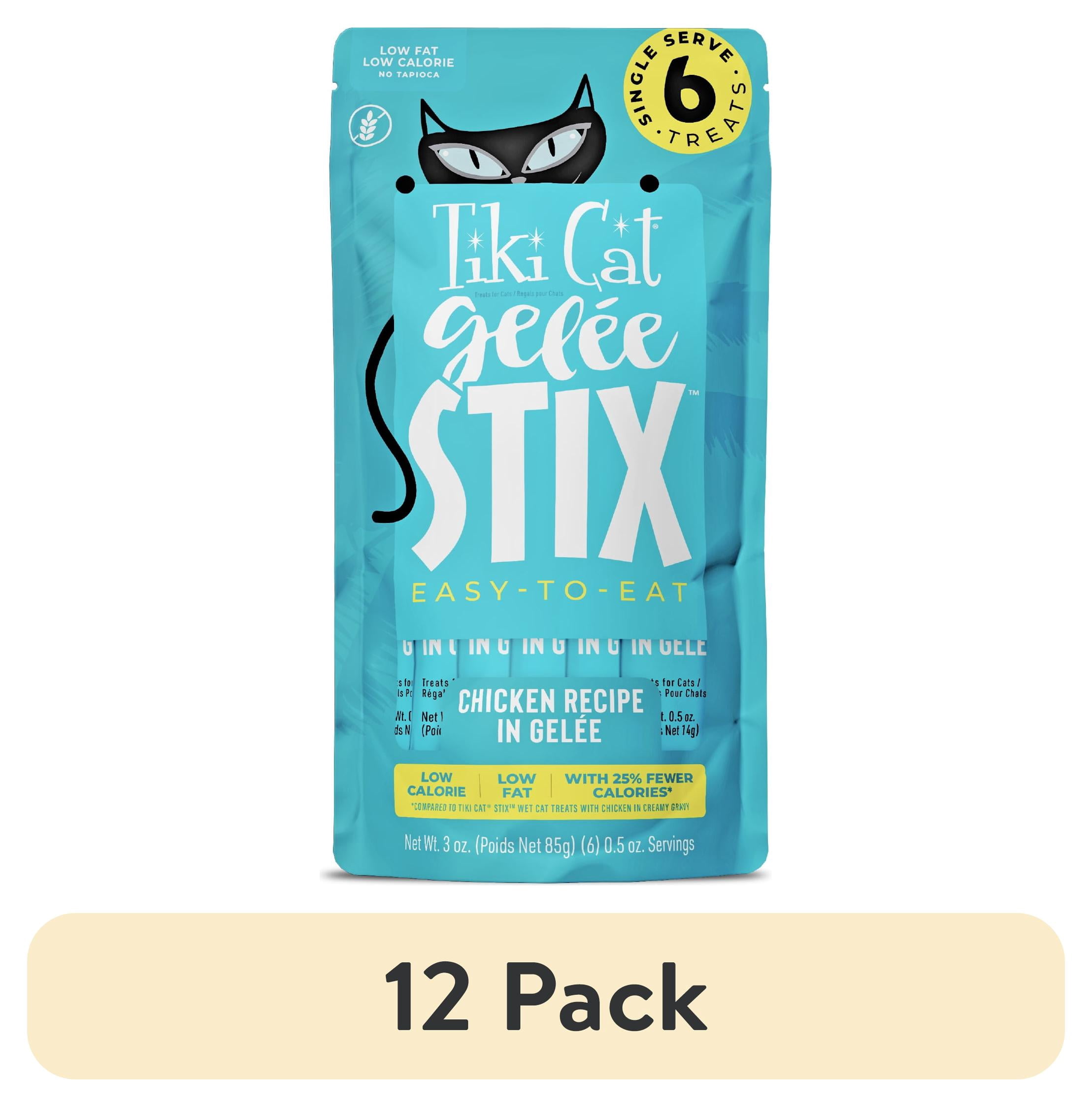(12 pack) Tiki Cat Stix Gelee Wet Cat Treats, Chicken, 3 oz. Pouch ...