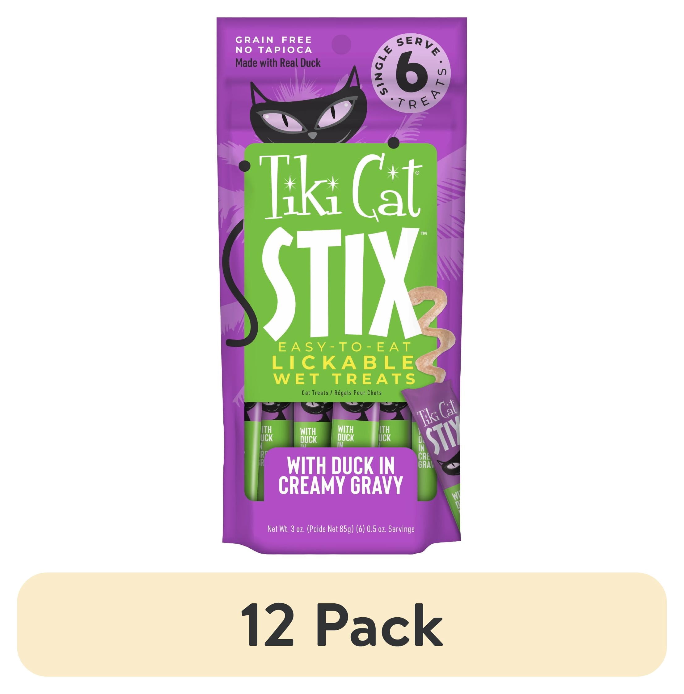 (12 pack) Tiki Cat Stix Wet Cat Treats, Duck, 3 oz. Pouch - Walmart.com