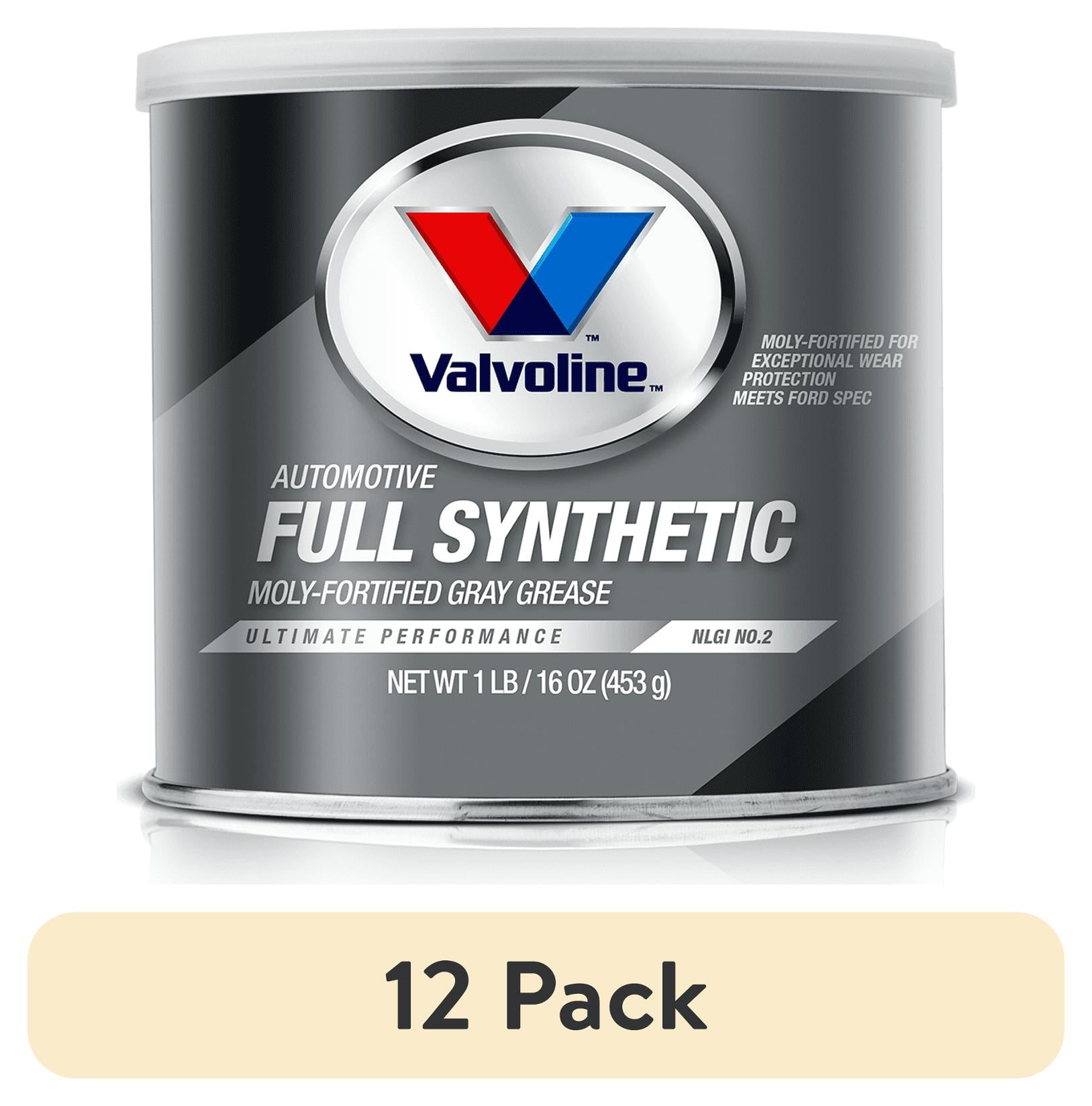 (12 pack) Valvoline Full Synthetic Moly-Fortified Gray Grease Tub 1 Lb ...