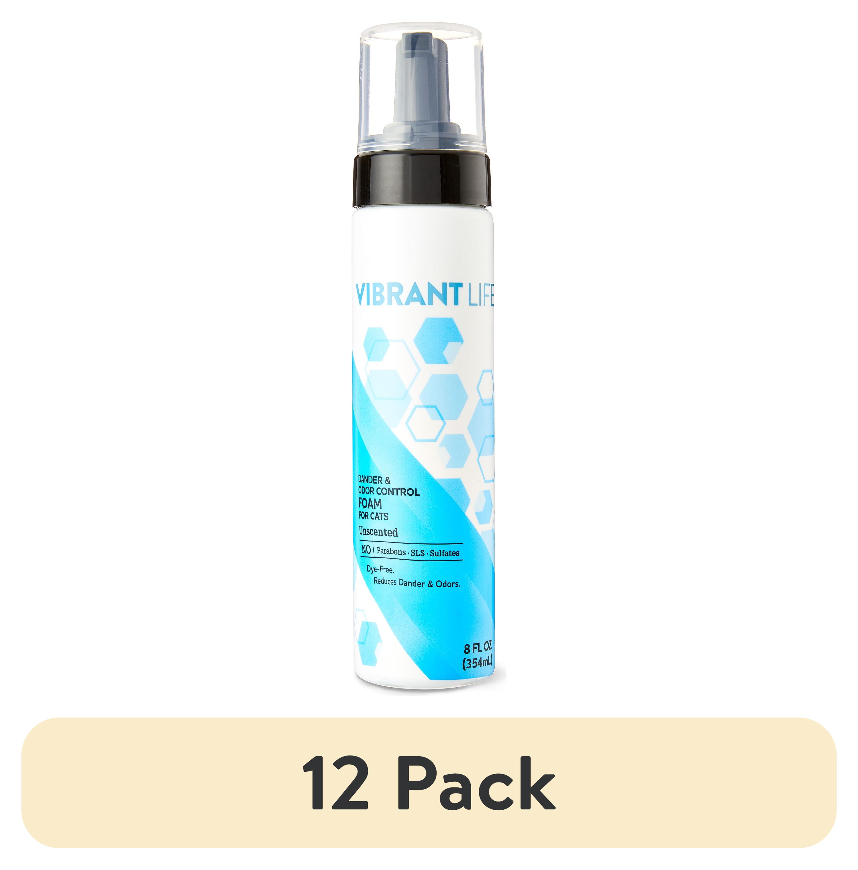 (12 pack) Vibrant Life Dander and Odor Reducing Waterless Foaming Cat ...