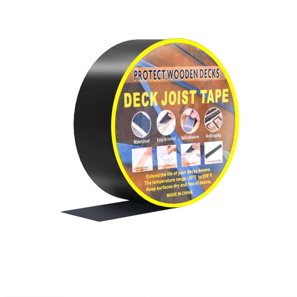 12 pack Weather-Resistant Deck Joist Tape, 4" x 50' Self-Adhesive Butyl ...