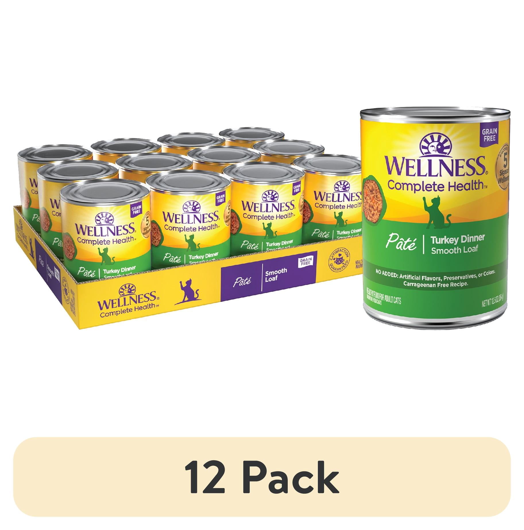 (12 pack) Wellness Complete Health Pate Adult Canned Wet Cat Food ...