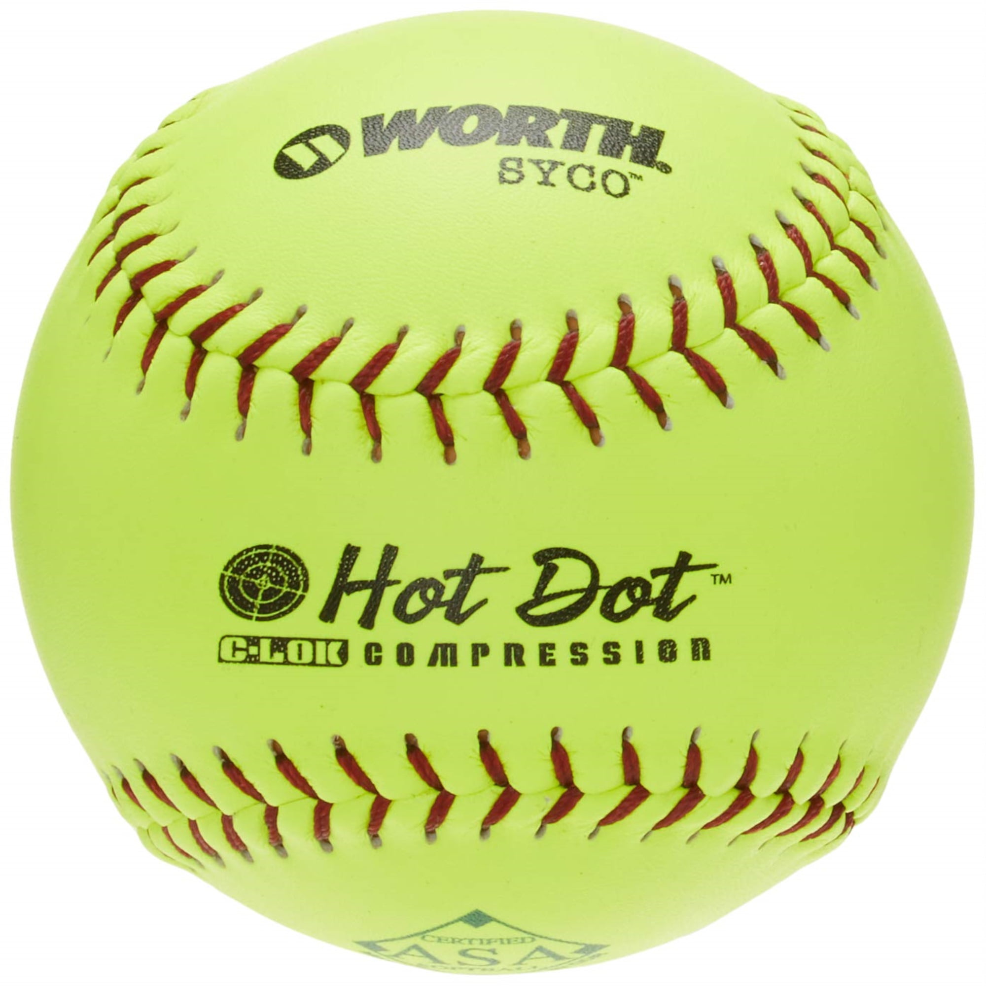 (12 pack) Worth 12" Syco Hot Dot Official ASA Slowpitch Softball ...