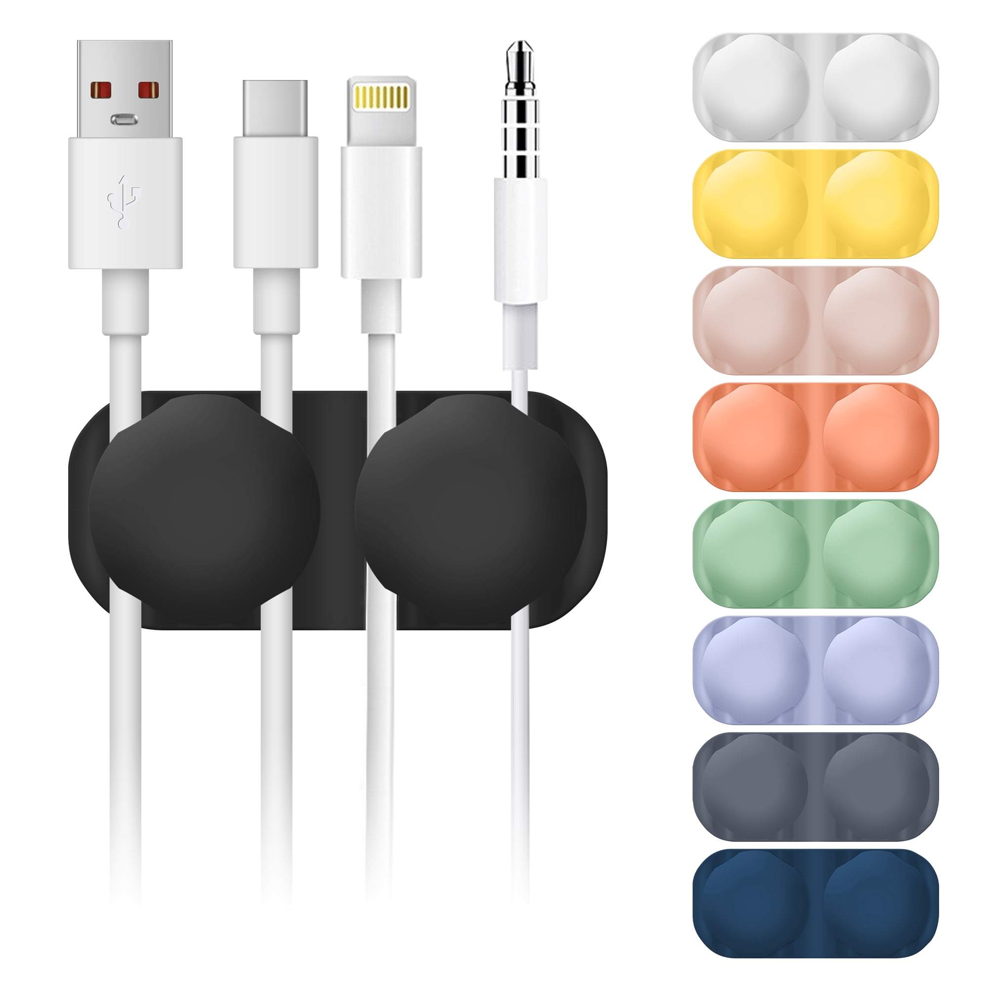 12 pack cable clamp, power cord organizer for cable management, home ...