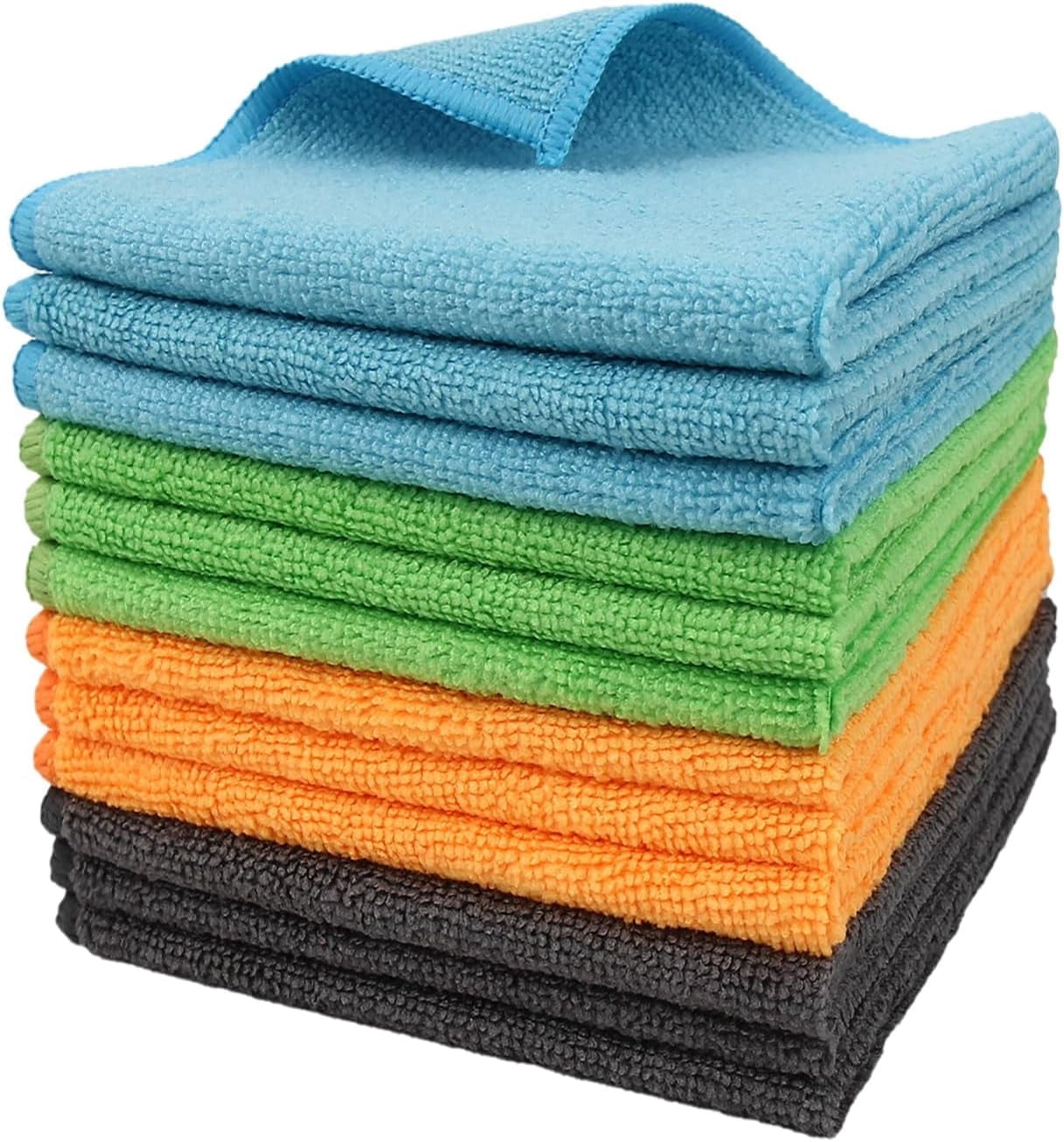 12-pack ultra-fine fiber cleaning cloth 11.8x11.8 inches - no痕 ...