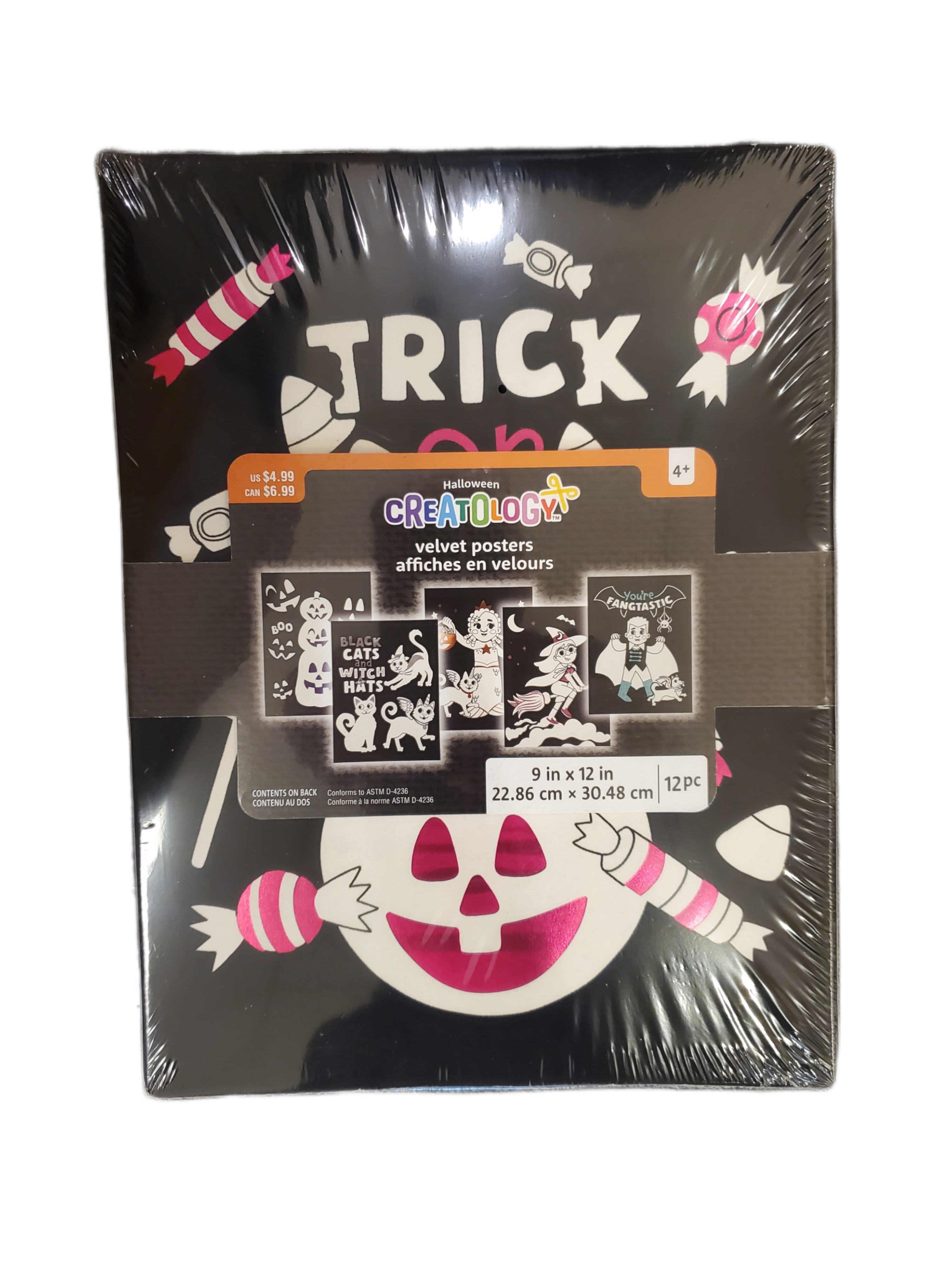 12 pc CREATOLOGY VELVET HALLOWEEN POSTERS 9"x 12" - Walmart.com