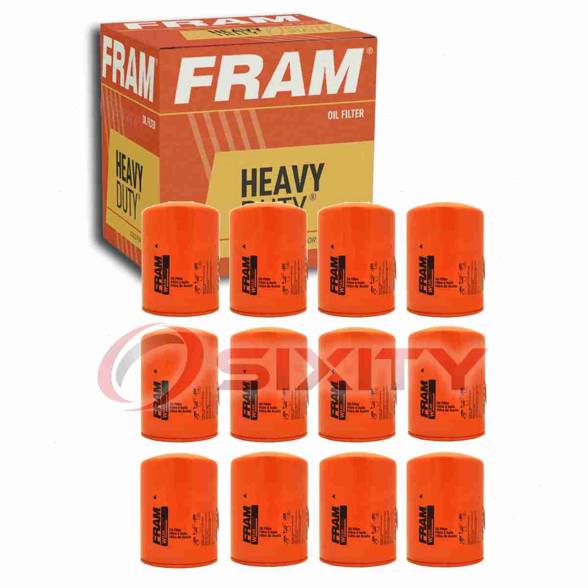 12 pc FRAM PH52 Heavy Duty Engine Oil Filters for 3098690 B5088 RV-51 ...