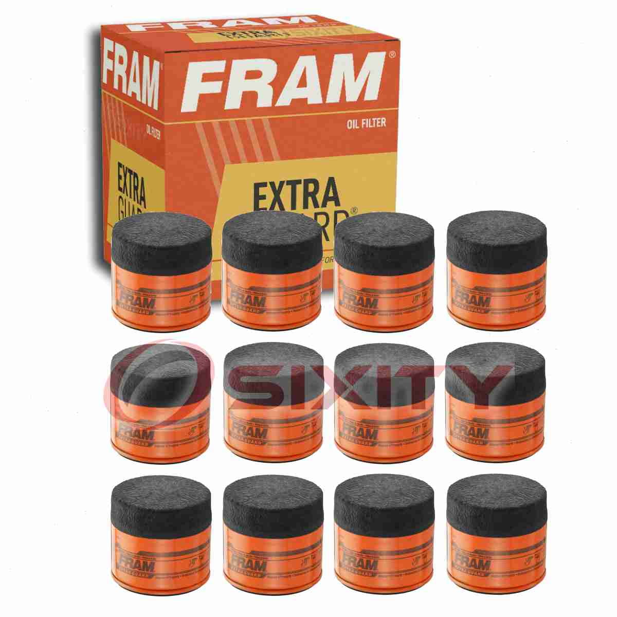 12 pc FRAM PH6607 Extra Guard Engine Oil Filters for 1699830 51461 BW5141 WC21 WF2096 Oil Change ...