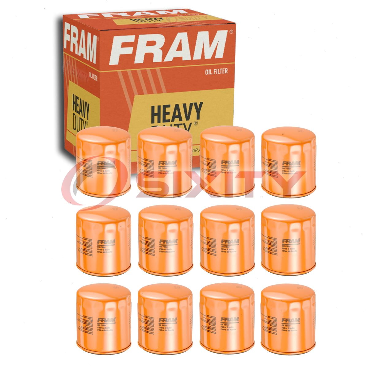 12 pc FRAM PH7575 Heavy Duty Engine Oil Filters for 3584 85515MP BF1381 ...