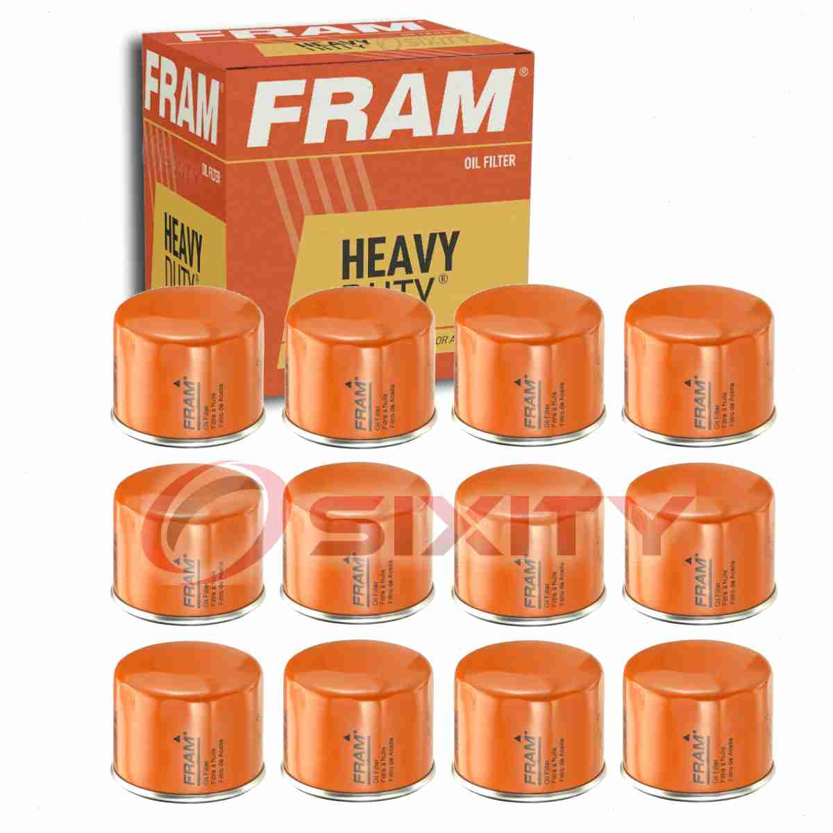 12 pc FRAM PH8170 Heavy Duty Engine Oil Filters for 3582 87214983 ...