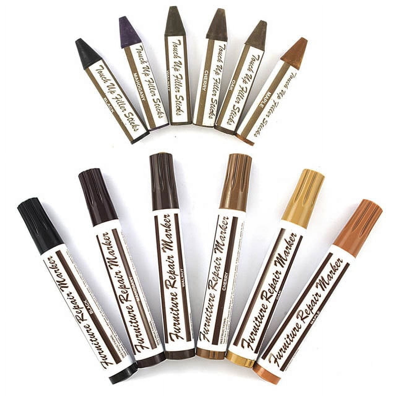 12 pc Furniture Marker & Crayon Touch up Set Furniture Stain Cherry ...
