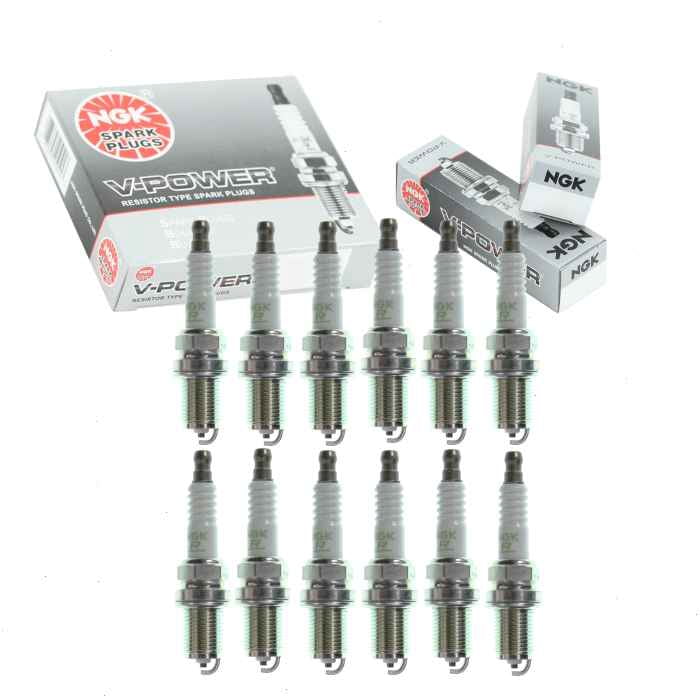 12 pc NGK V-Power Spark Plugs compatible with BMW 760i 6.0L V12 2004 ...