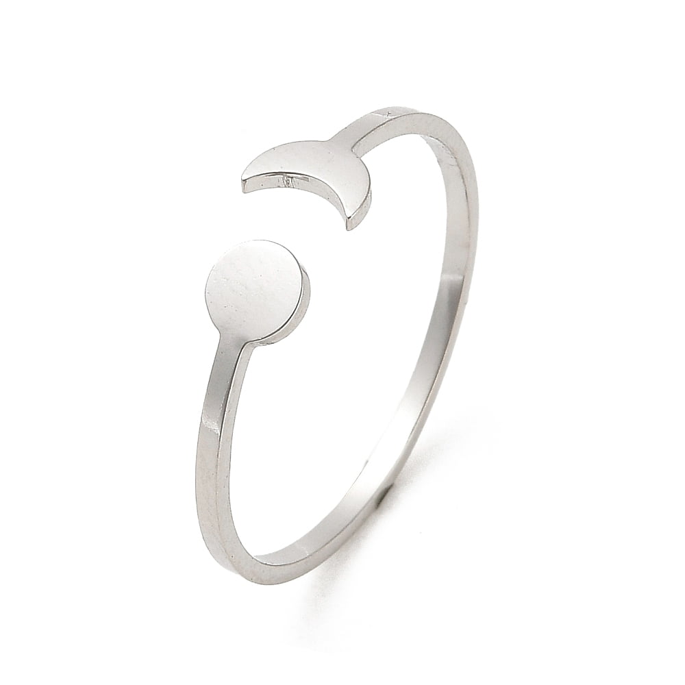 12 pc Non-Tarnish 304 Stainless Steel Open Cuff Rings Sun Moon ...