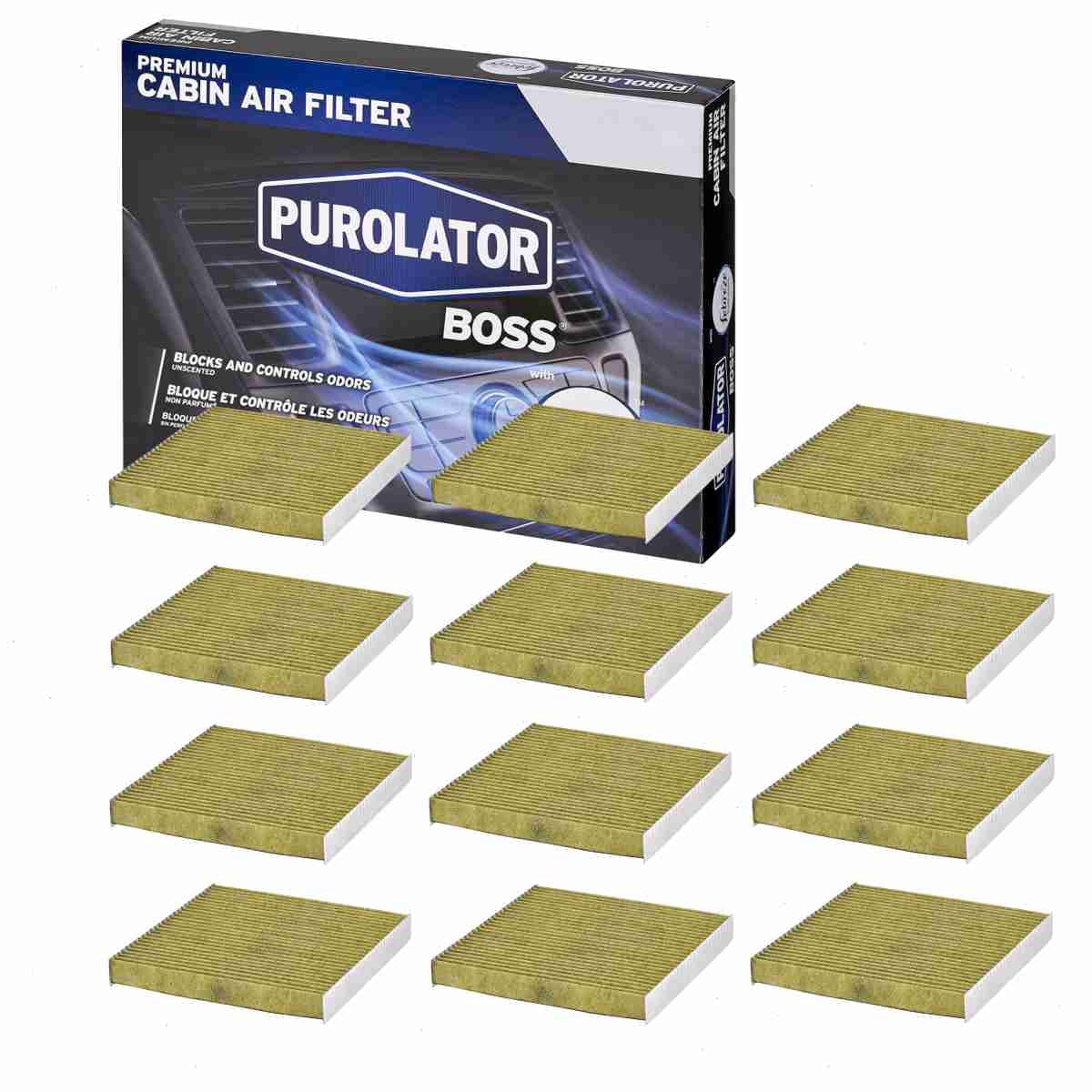 12 pc Purolator BOSS PBC35519 Cabin Air Filters for HVAC Heating ...