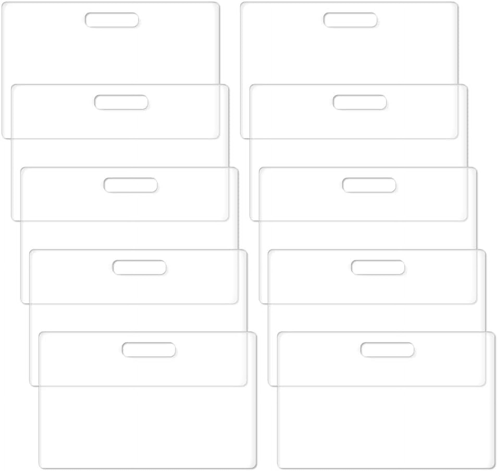 12 pc Transparent Acrylic Badge Blank 85x54mm Badge Buddy for DIY ID ...